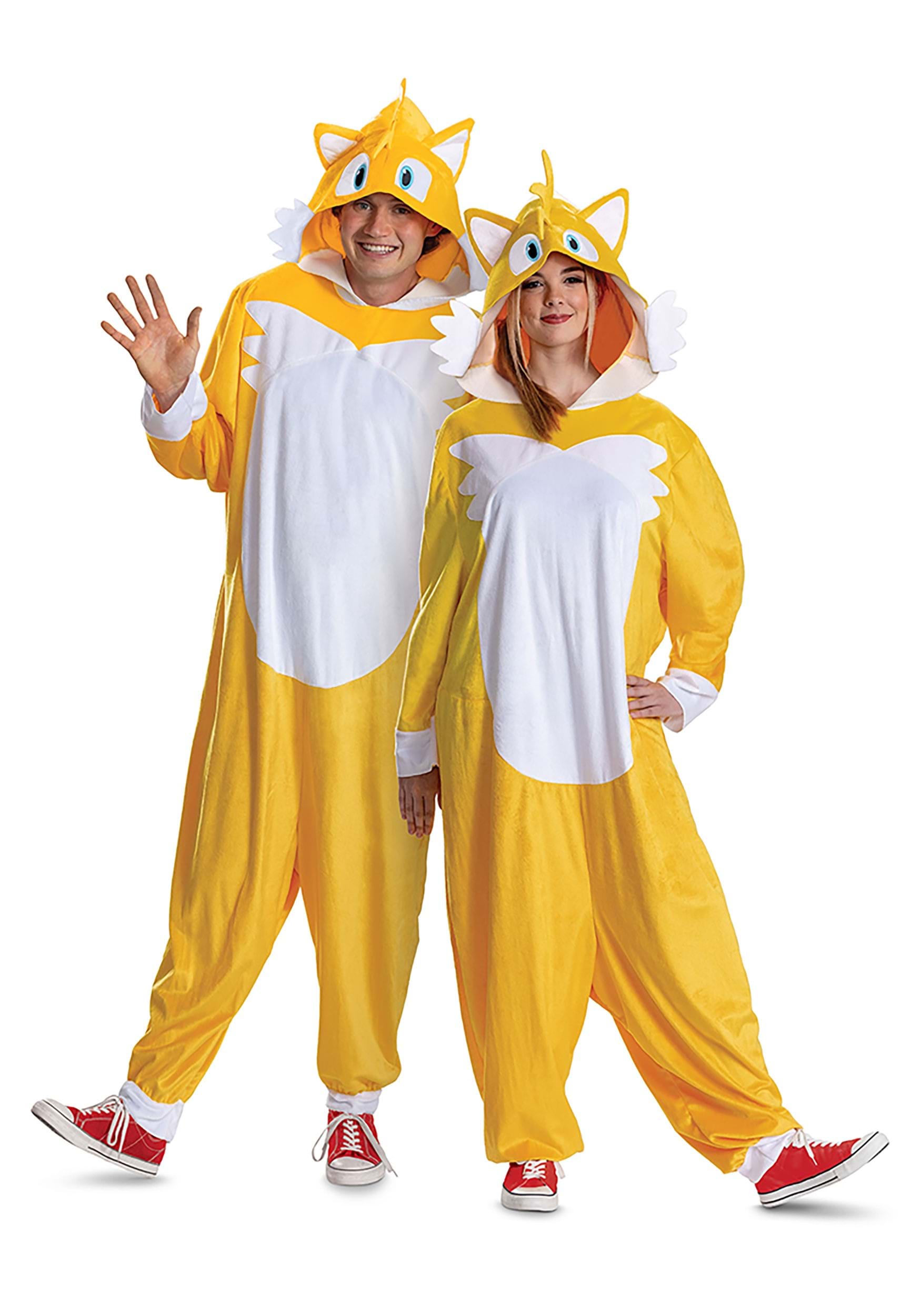 Disguise Adult Deluxe Sonic 3 Tails Costume Video Game Costumes X-Small ...