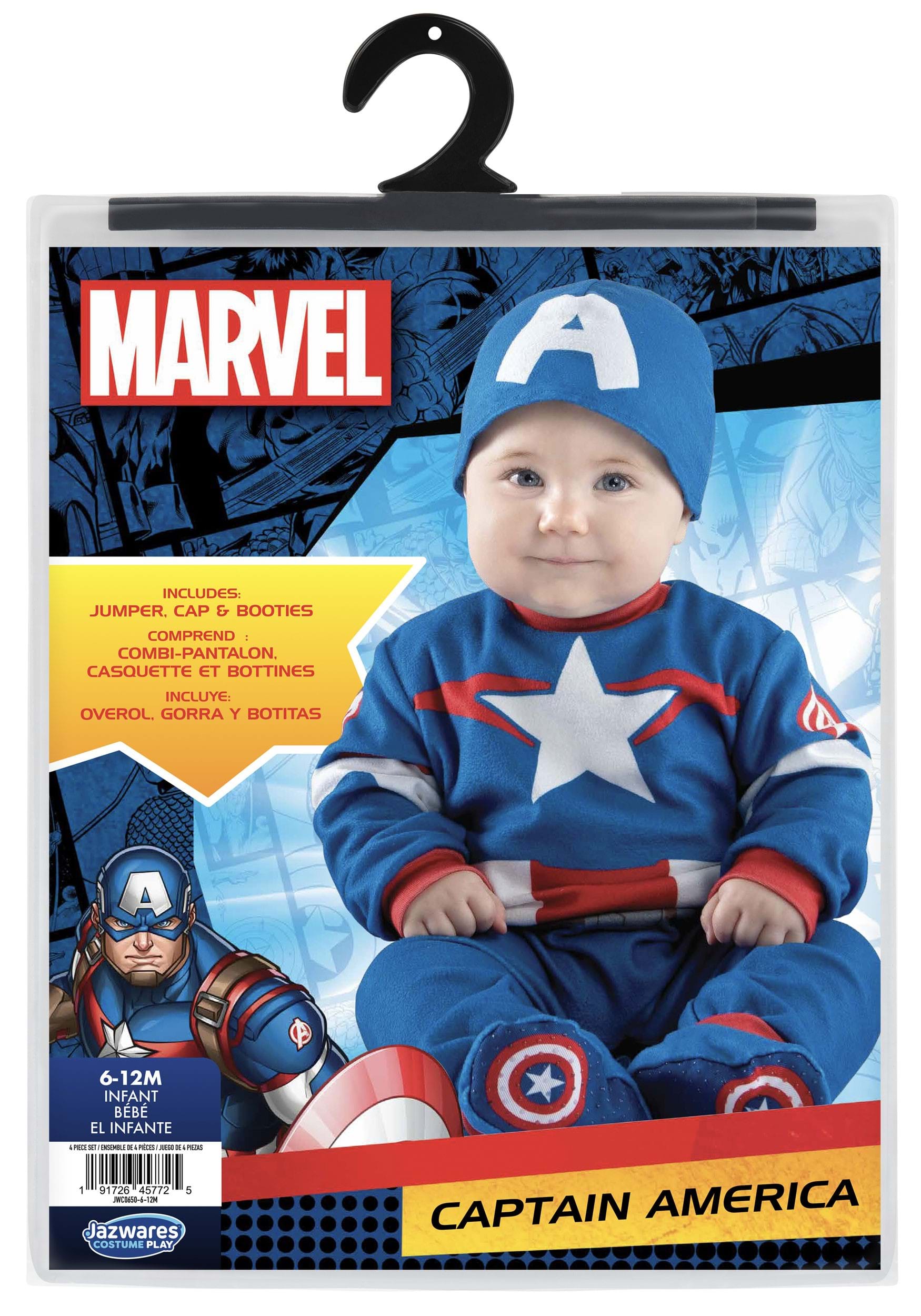 Jazwares Captain America Steve Rogers Infant Costume 12/18 Months in ...