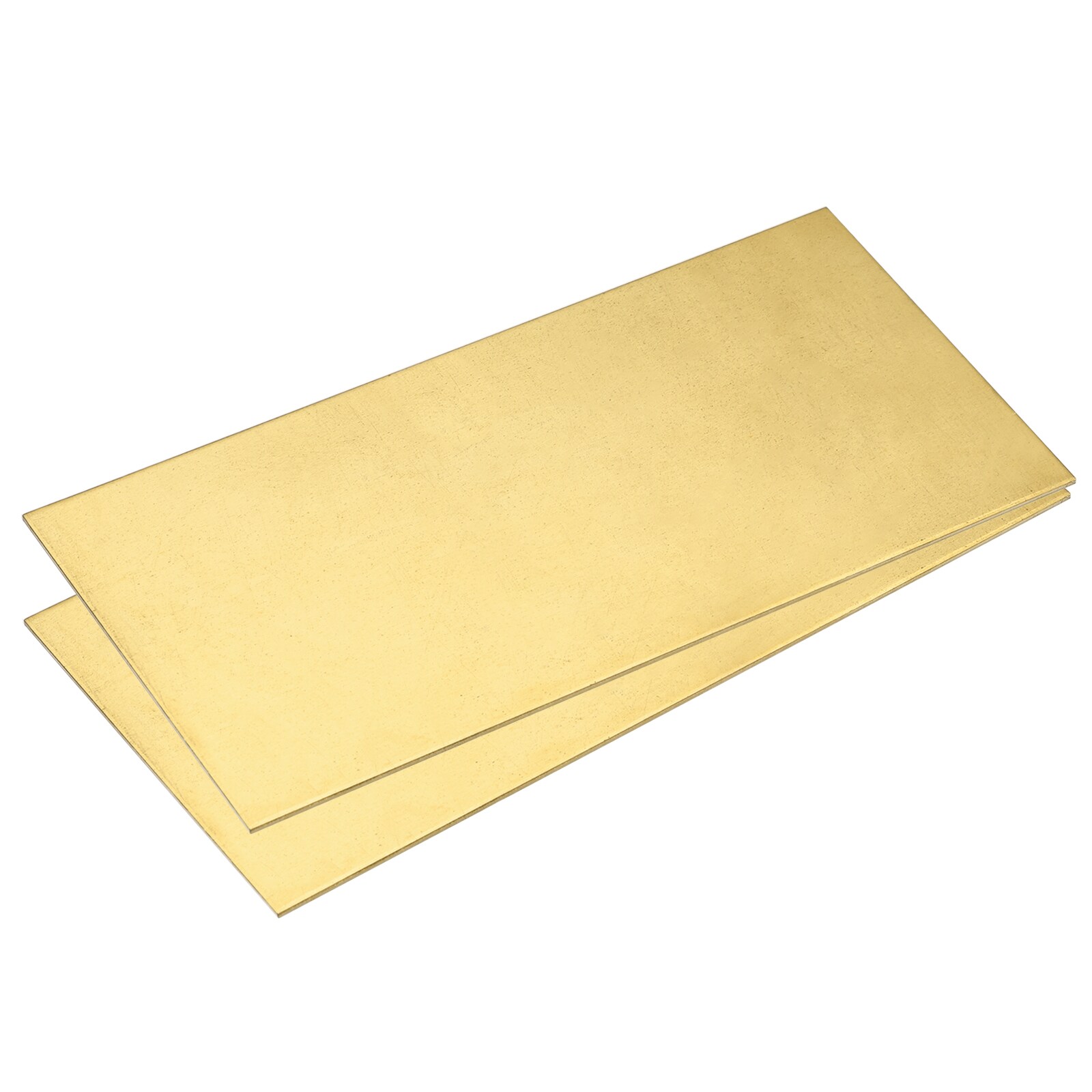 Unique Bargains Brass Sheet 2pcs 4inch x 2inch x 0.05inch H62 Metal ...