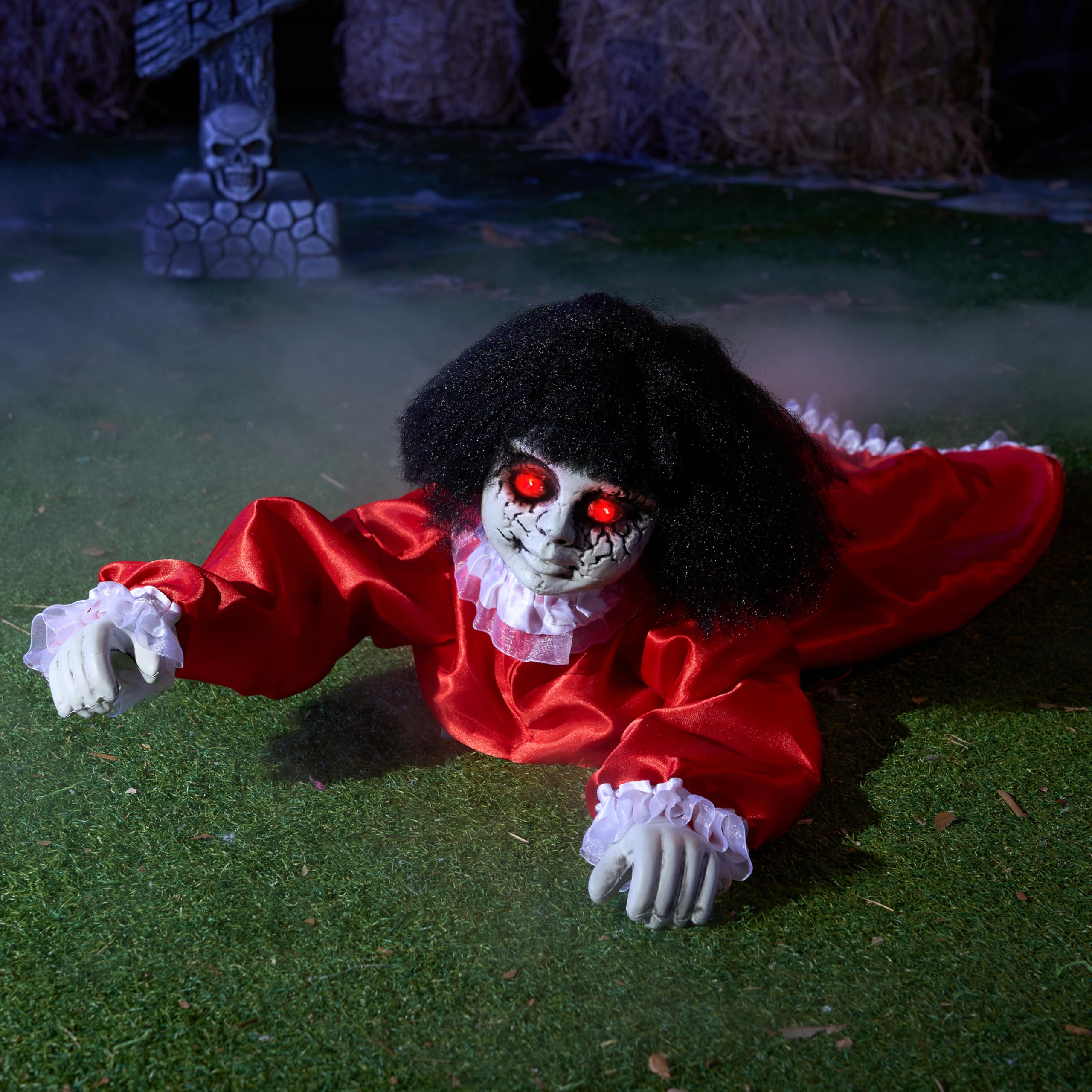 Joyfy Halloween Animatronics Decorations Outdoor Groundbreaker Crawling ...