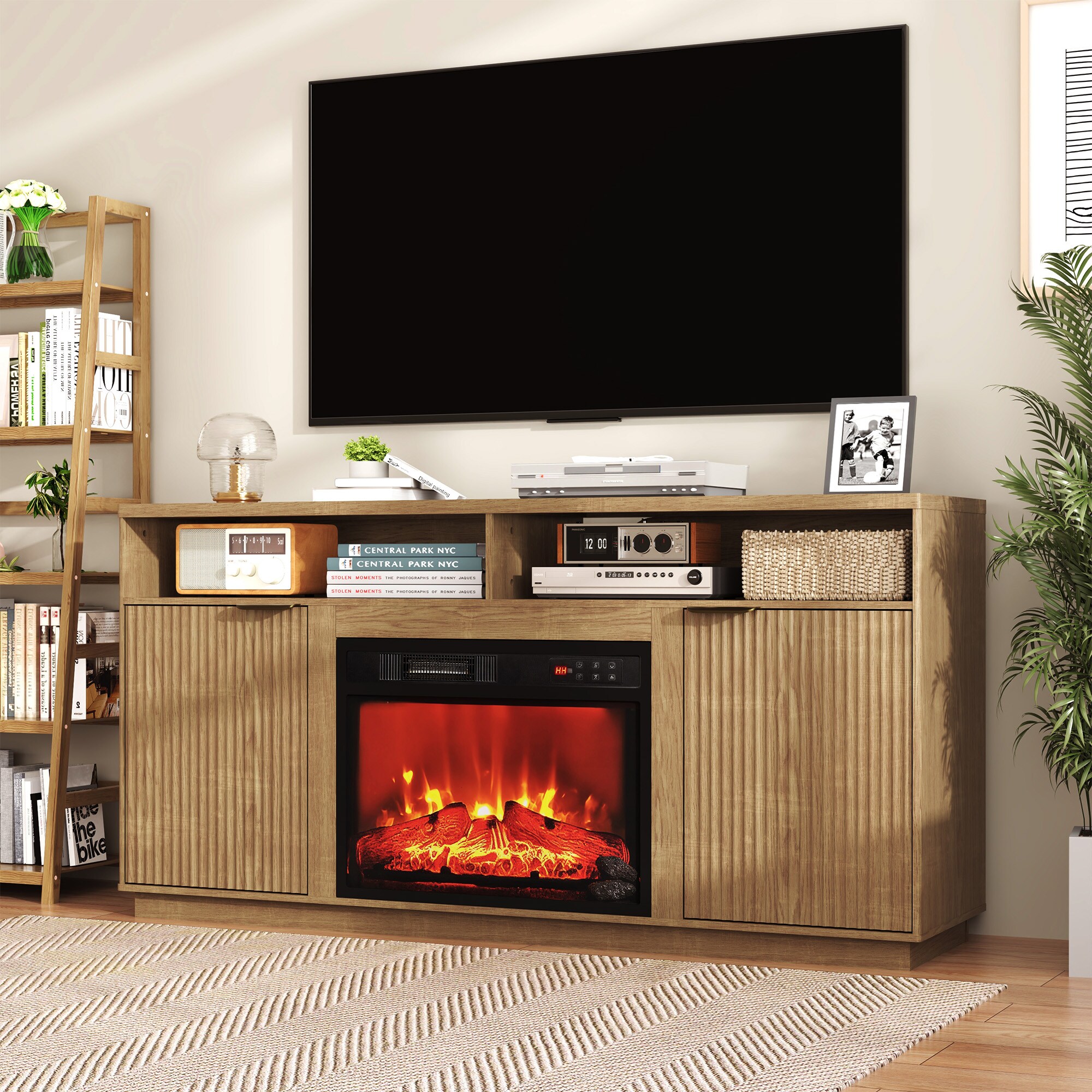 COCO DESIGN Modern/Contemporary Yellow 59.05-in W TV stand ...