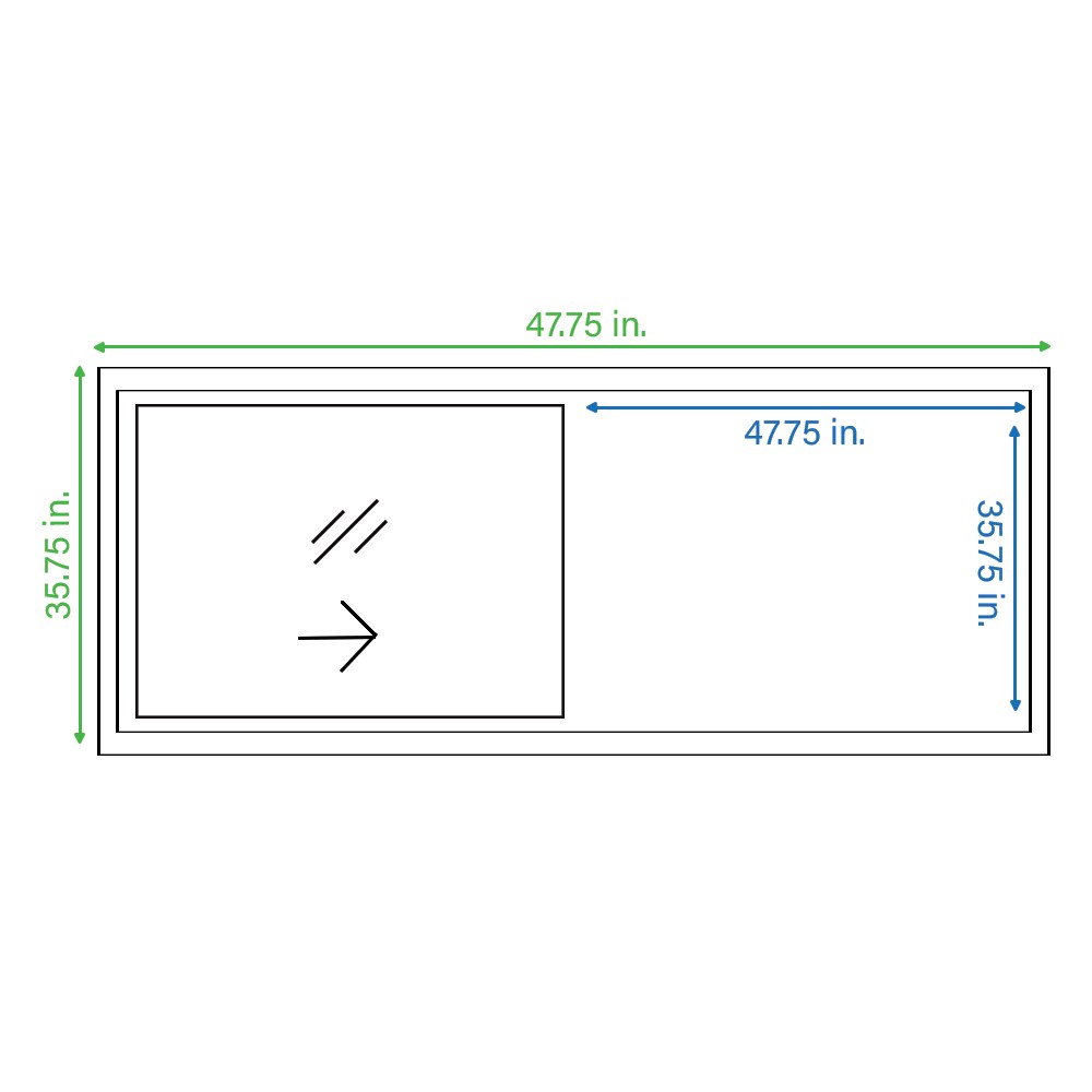 RELIABILT 14500 Series 47-3/4-in x 35-3/4-in White Exterior White ...