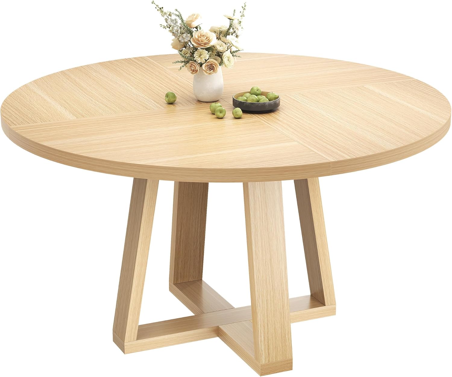 Garvee 47in Round Dining Table for 4-6 Modern Kitchen Dinner Table ...