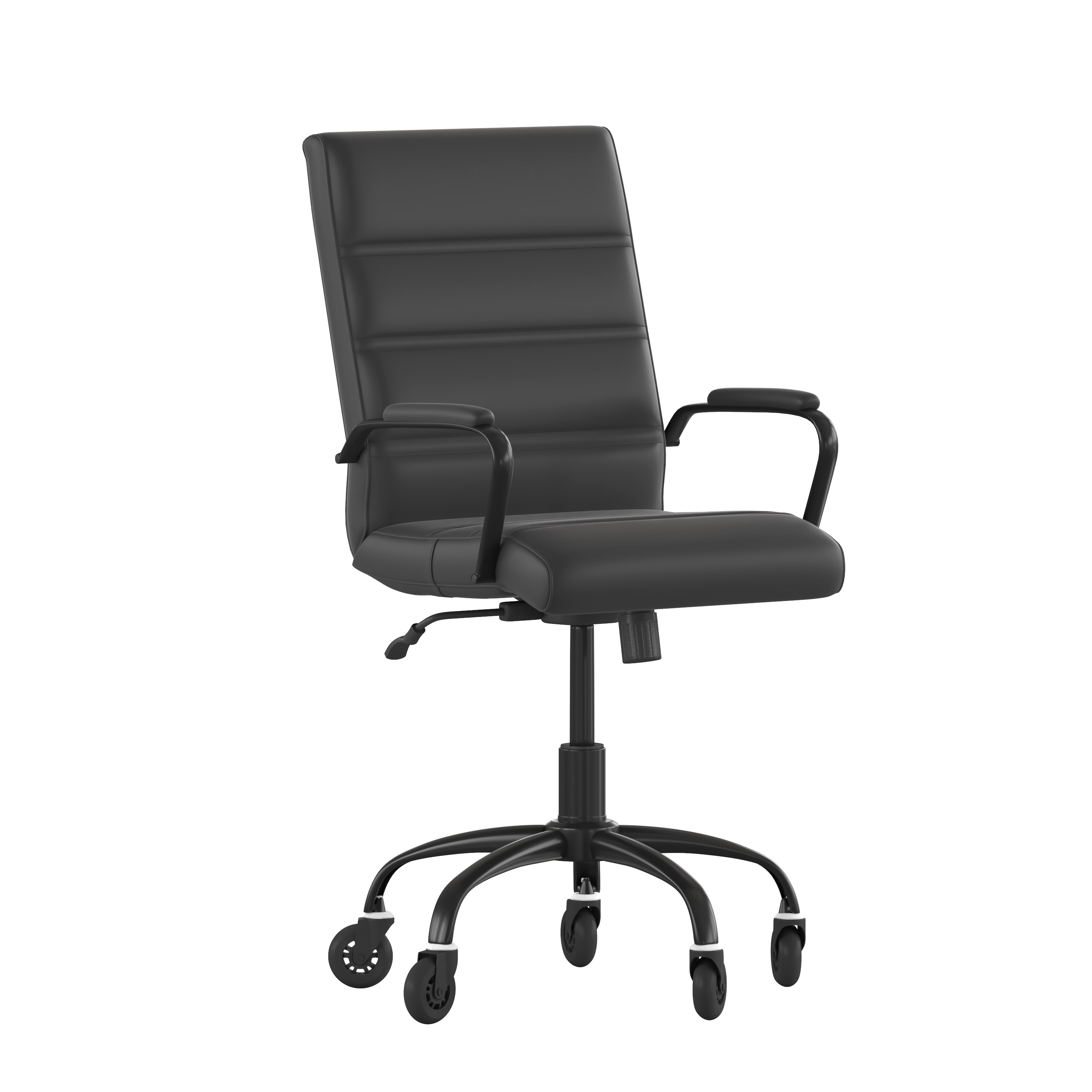Flash Furniture Camilia Mid-Back Black LeatherSoft Executive Swivel ...
