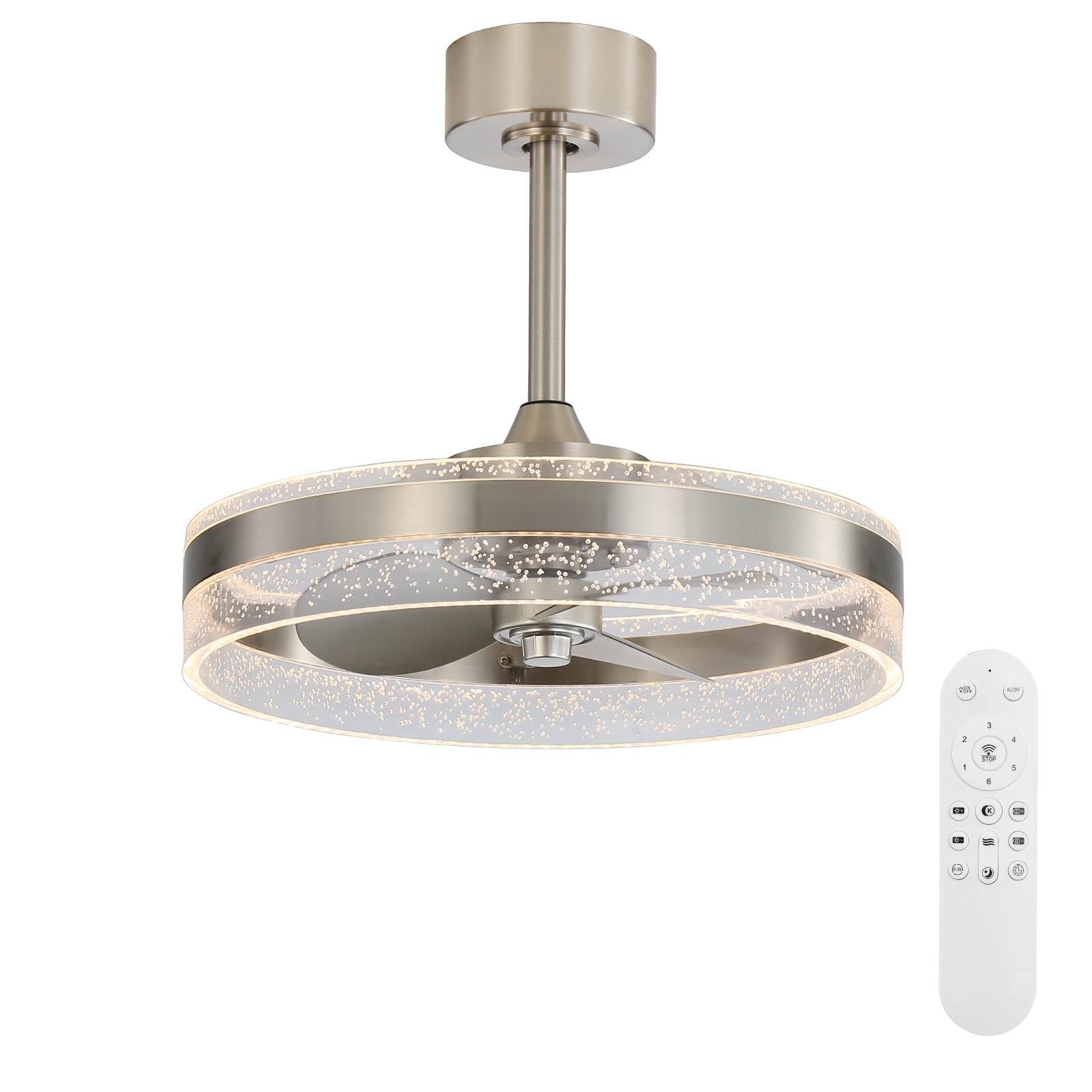 Tatayosi 20 Inch Ceiling Fan with Remote Control Dimmable Light and ...