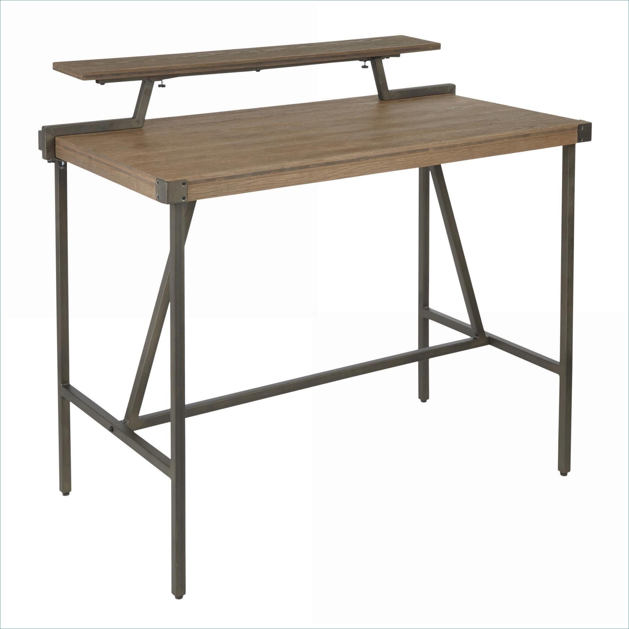 Watnature Warm Brown Industrial Counter Dining Table for Indoor Dining ...