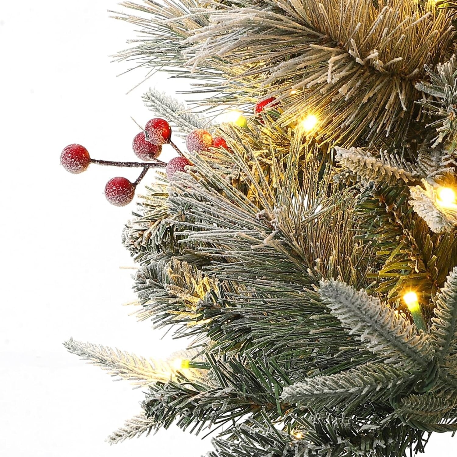 Garvee 4FT Pre Lit Artificial Spruce Christmas Tree with 200 Warm White ...