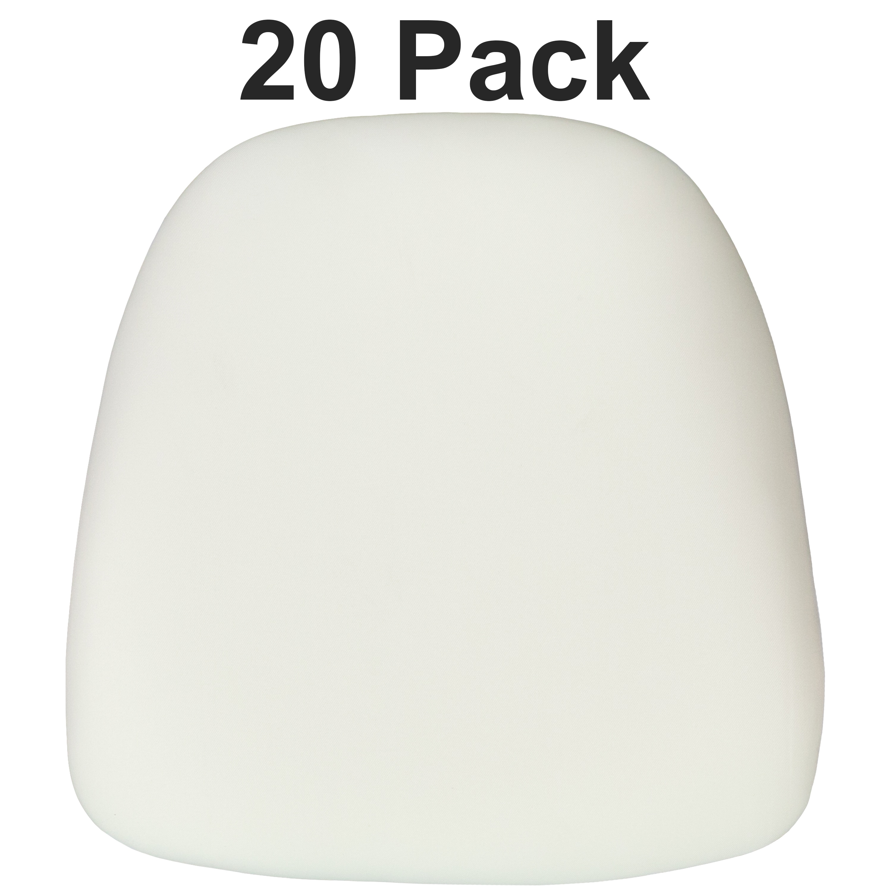 Flash Furniture Louise 20 Pk. Hard Ivory Fabric Chiavari Chair Cushion ...
