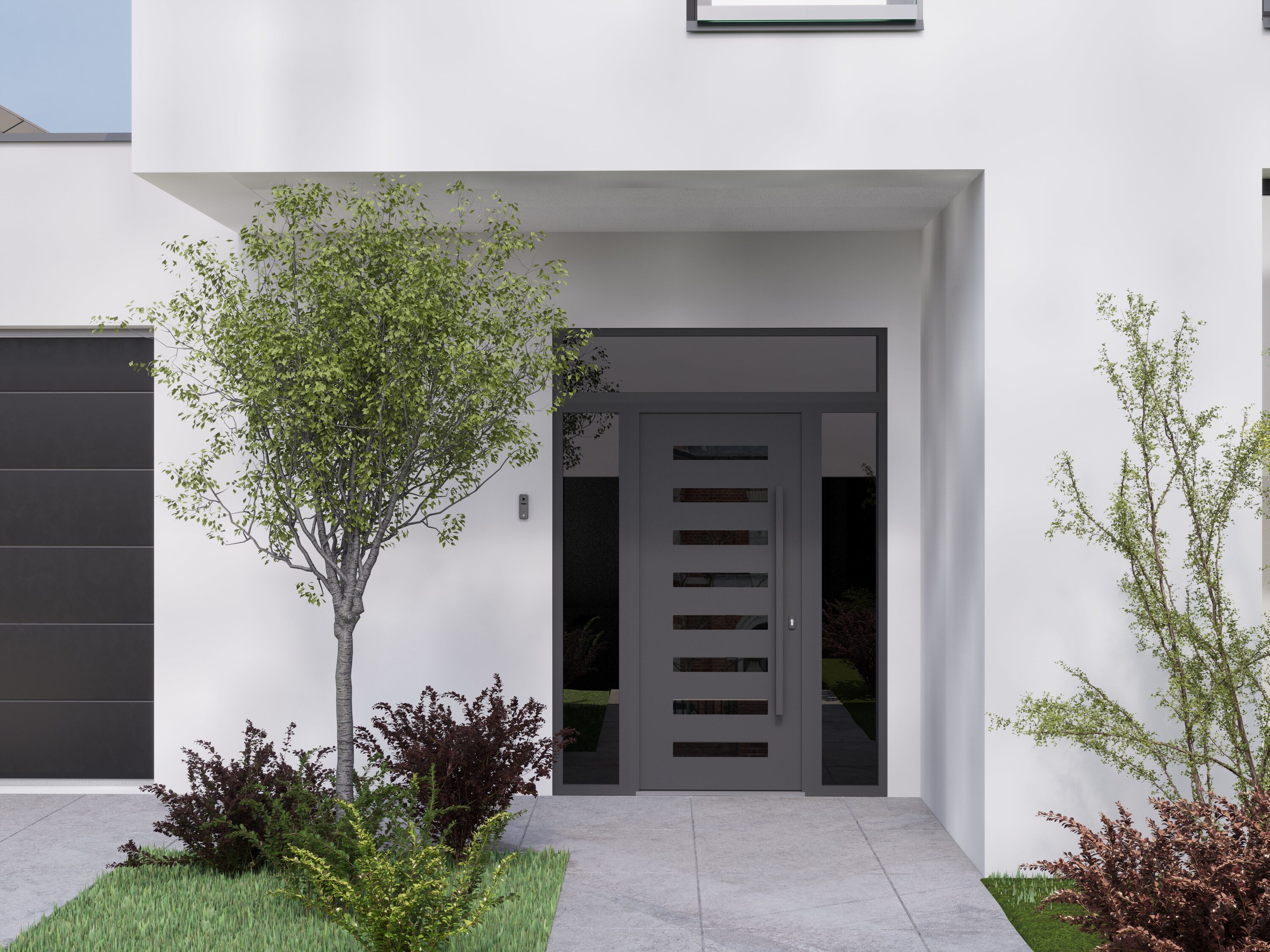 Vdom doors VDOMDOORS IRON0130 Exterior Prehung Steel Door with Double ...