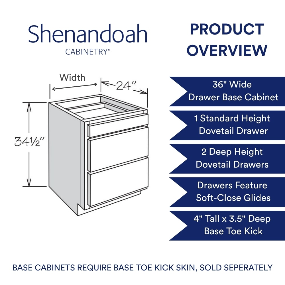Shenandoah Stemson 36-in W x 34.5-in H x 24-in D Black Painted Drawer ...