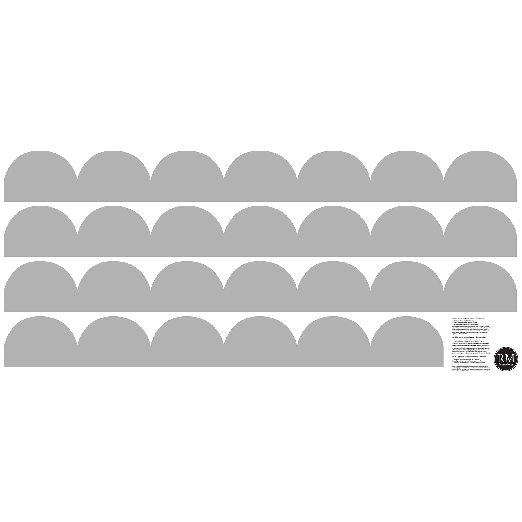 RoomMates 3.71-in W x 39-in H Self-adhesive Gray Abstract Wall Decal at ...