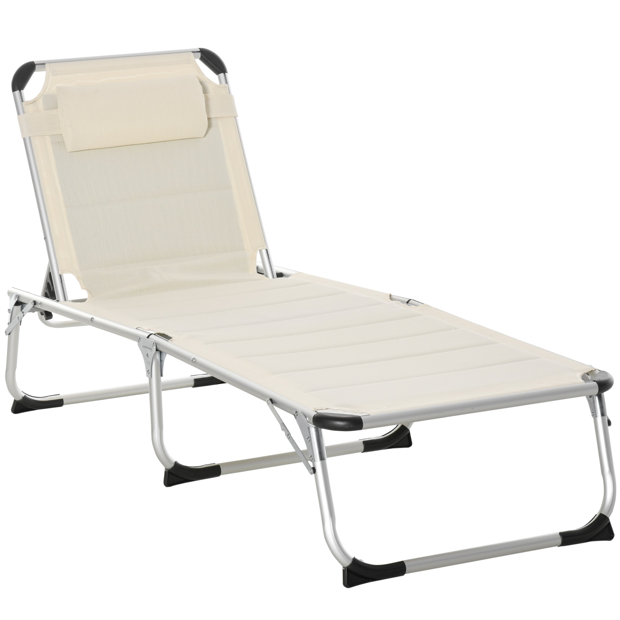 CESICIA Patio Chairs Stackable White Aluminum Frame Stationary Chaise ...