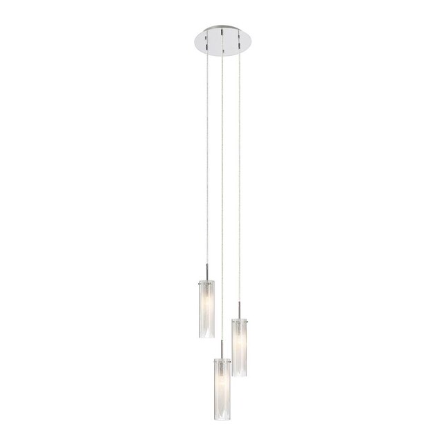 elan Krysalis 3-Light Chrome Modern/Contemporary Double Shade Cylinder ... elan Krysalis 3-Light Chrome Modern/Contemporary Double Shade Cylinder ...