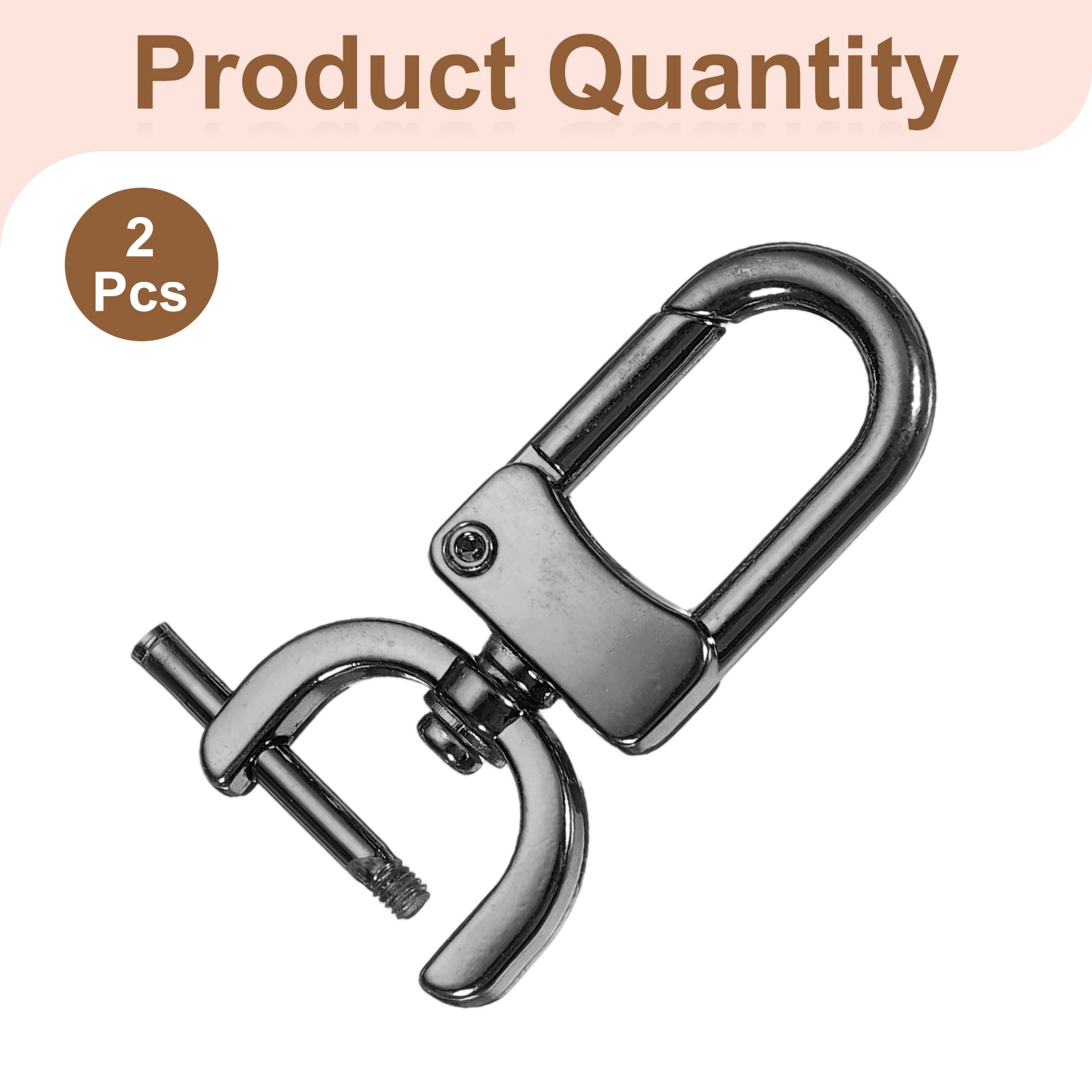 Harfington 2pcs Detachable Snap Hook Swivel Clasp 5/8inch (16mm) Zinc ...