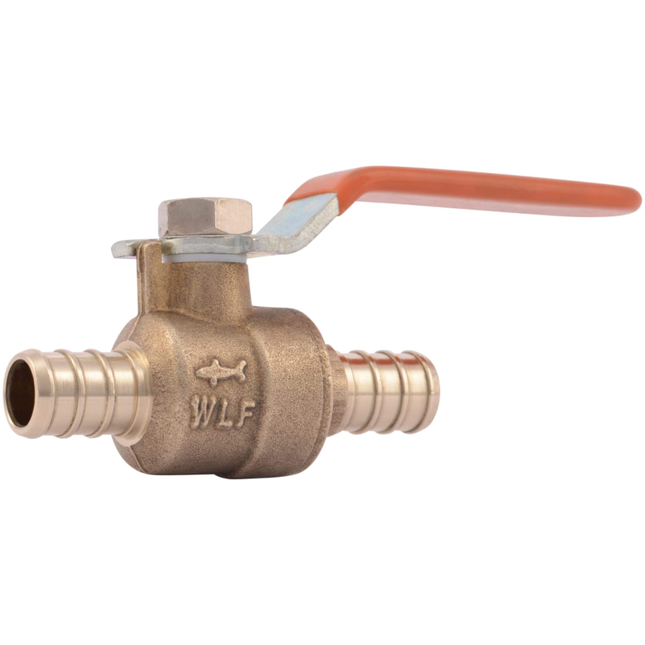 SharkBite 1/2 Inch Crimp Ball Valve Brass Plumbing Fitting PEX Pipe PE ...