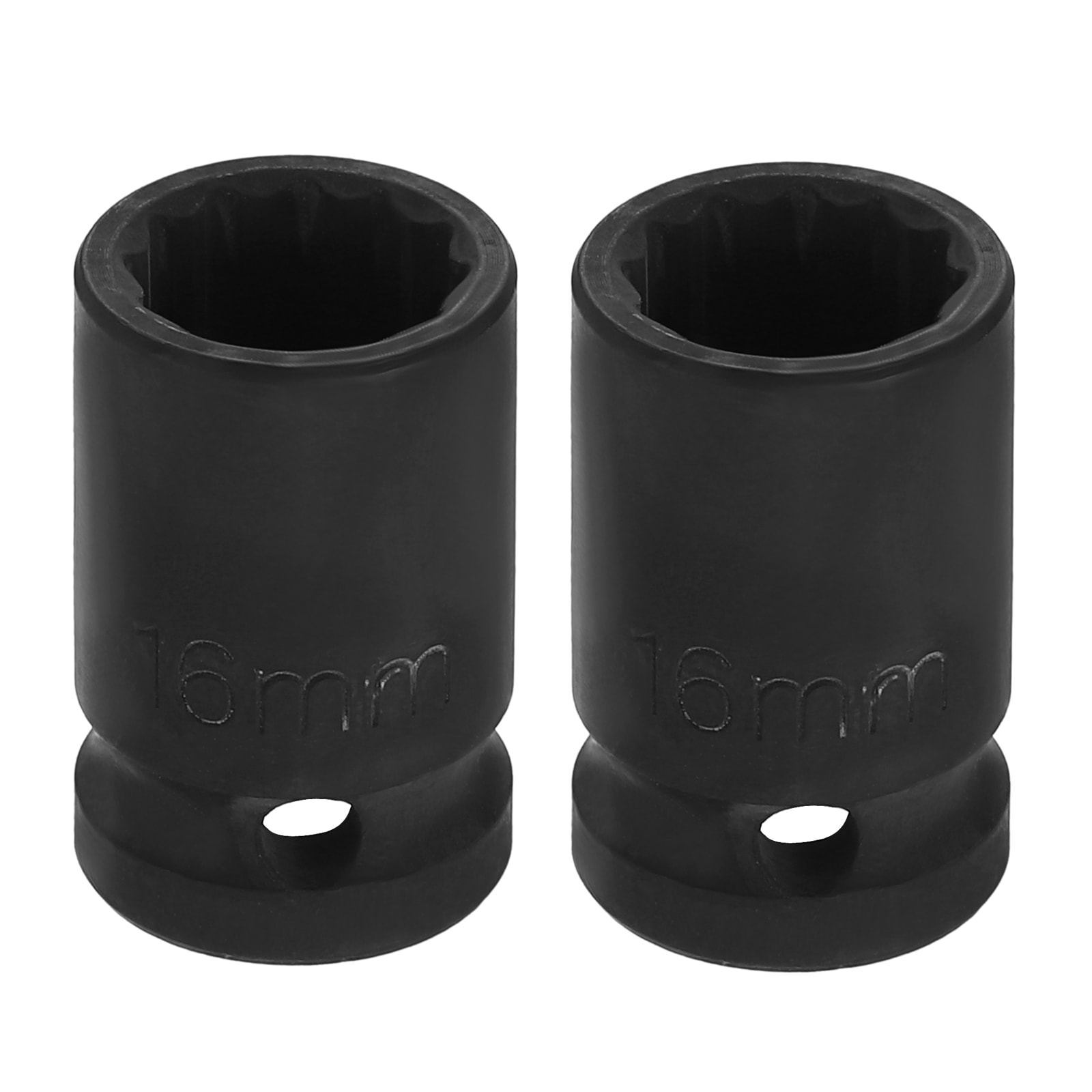 Harfington 2pcs 1/2 Inch Drive x 16mm Shallow Impact Socket 12-Point ...