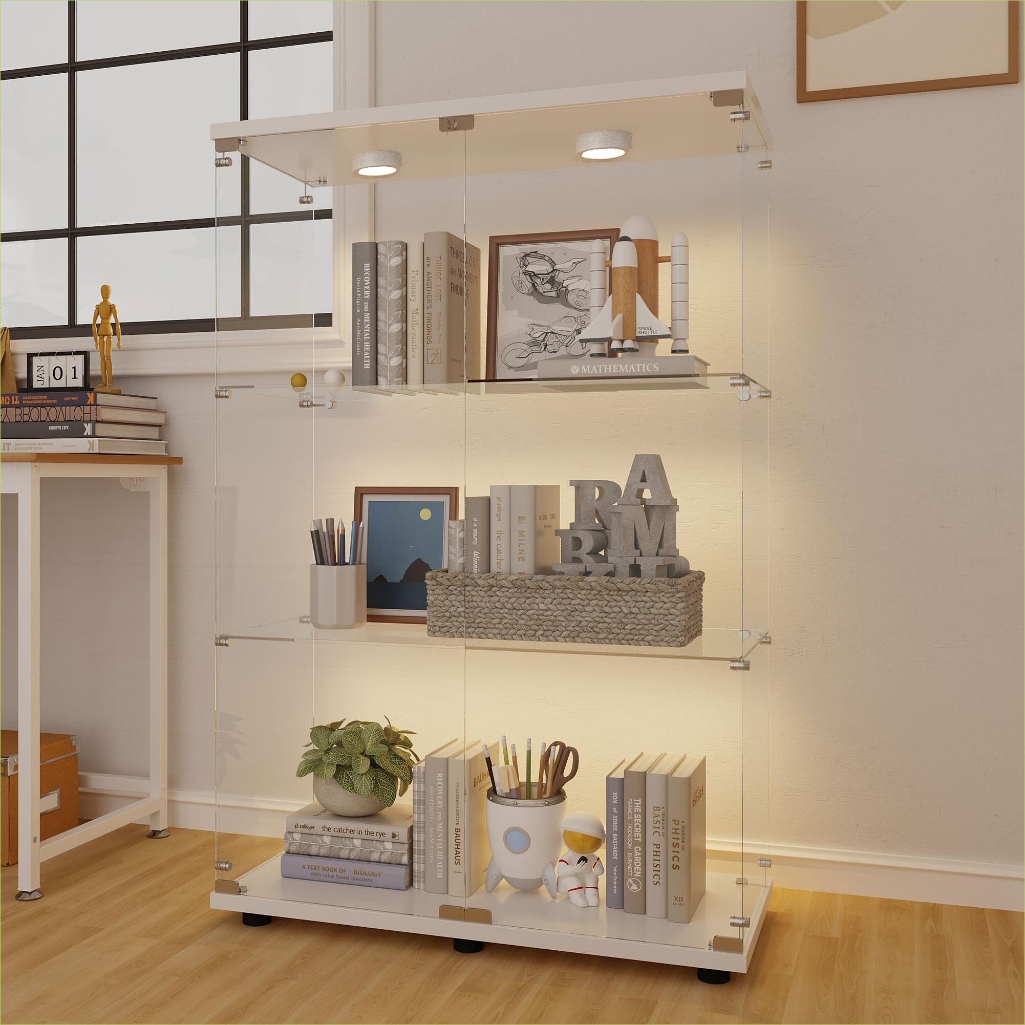Watnature Modern Multi-Use Display Storage Cabinet Classic White ...