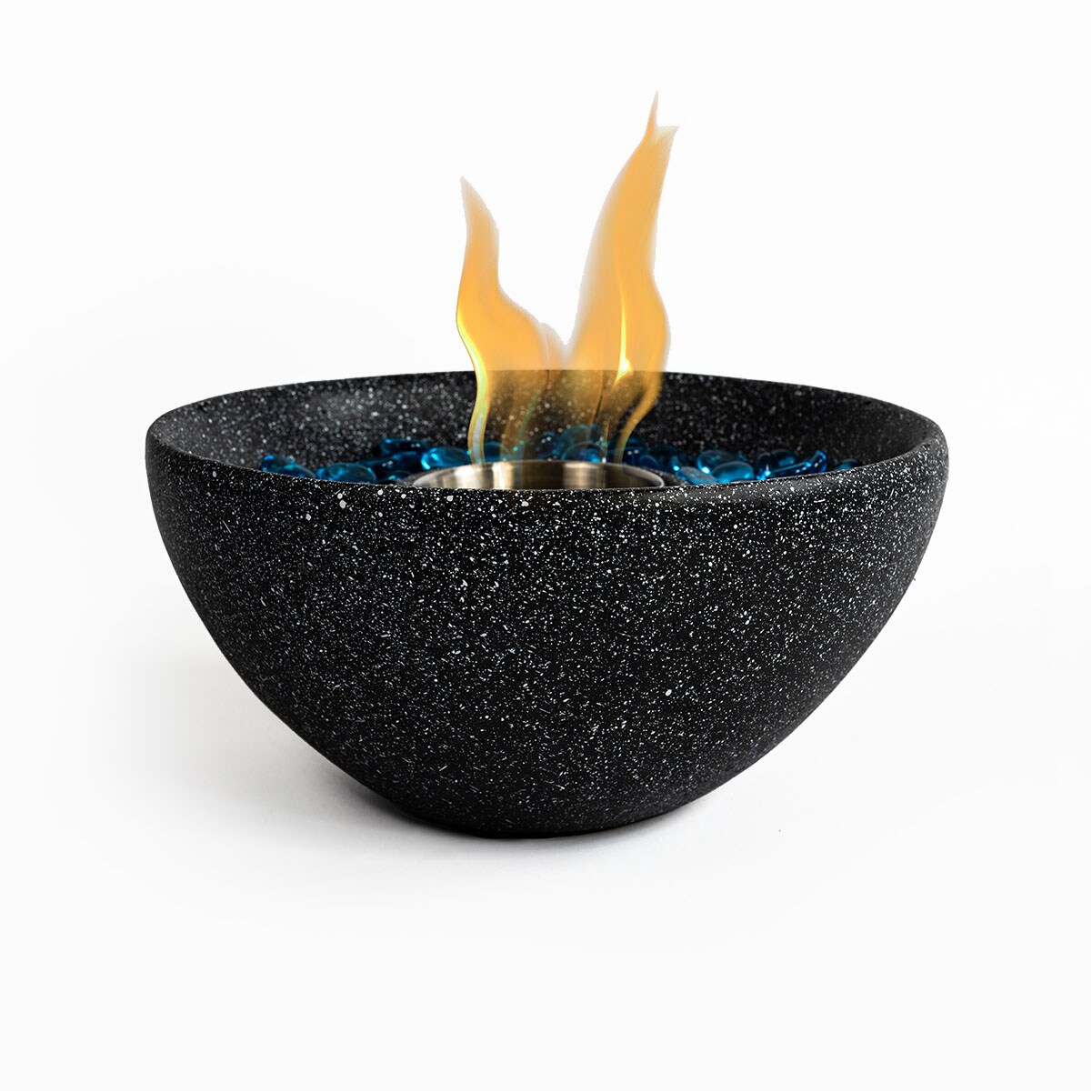 LOVMOR Tabletop Fire Pit Black Table Top Fire Bowl Outdoor and Indoor ...
