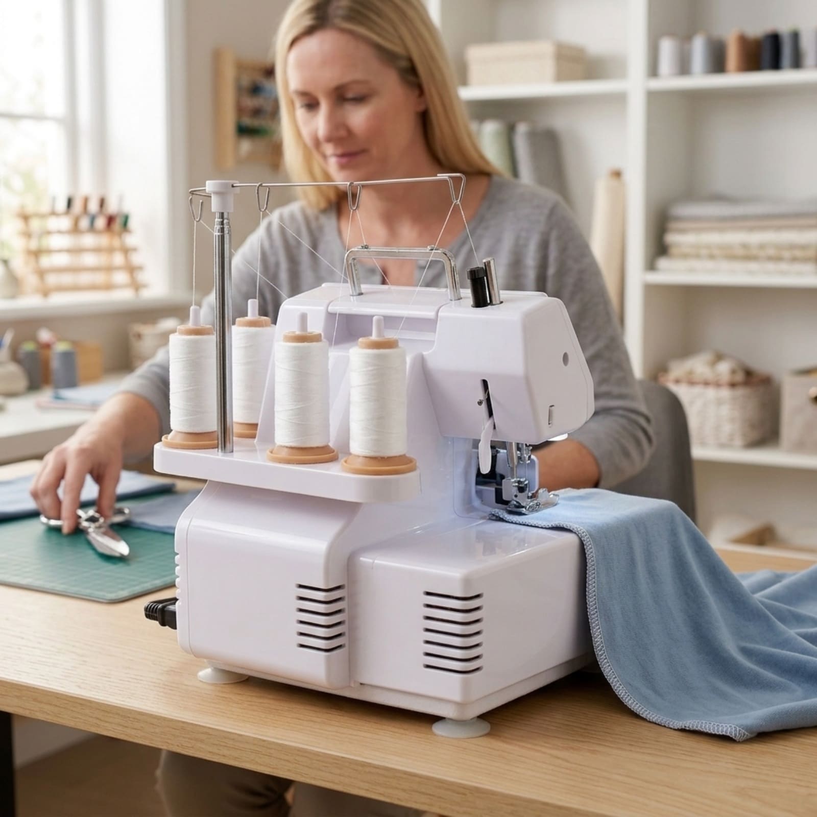 GIVIMO Serger Overlock Sewing Machine 2-3-5 Thread 1250-SPM Heavy Duty ...