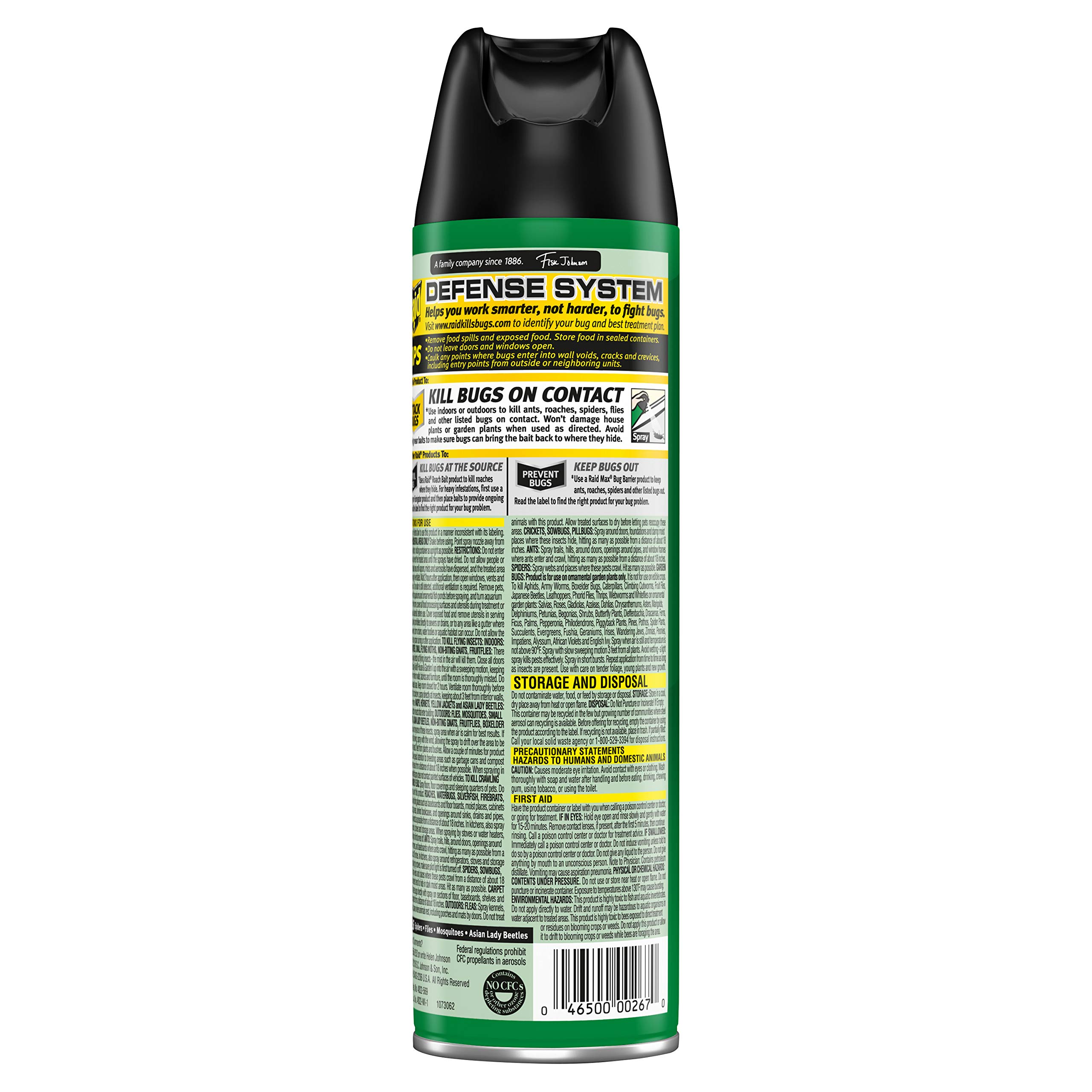 Raid House Garden Insecticide Spray - 11 oz Bug Killer for Indoor and ...