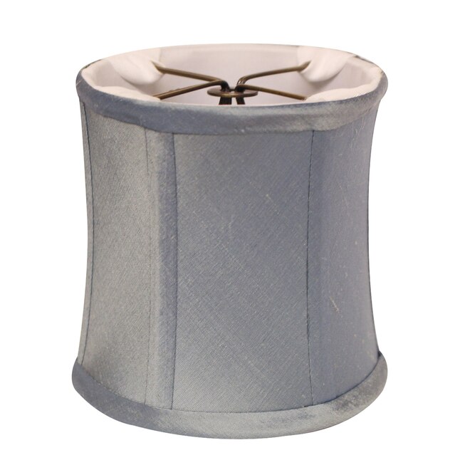Homeroots 5 In X 6 In Blue Silk Drum Lamp Shade In The Lamp Shades Department At