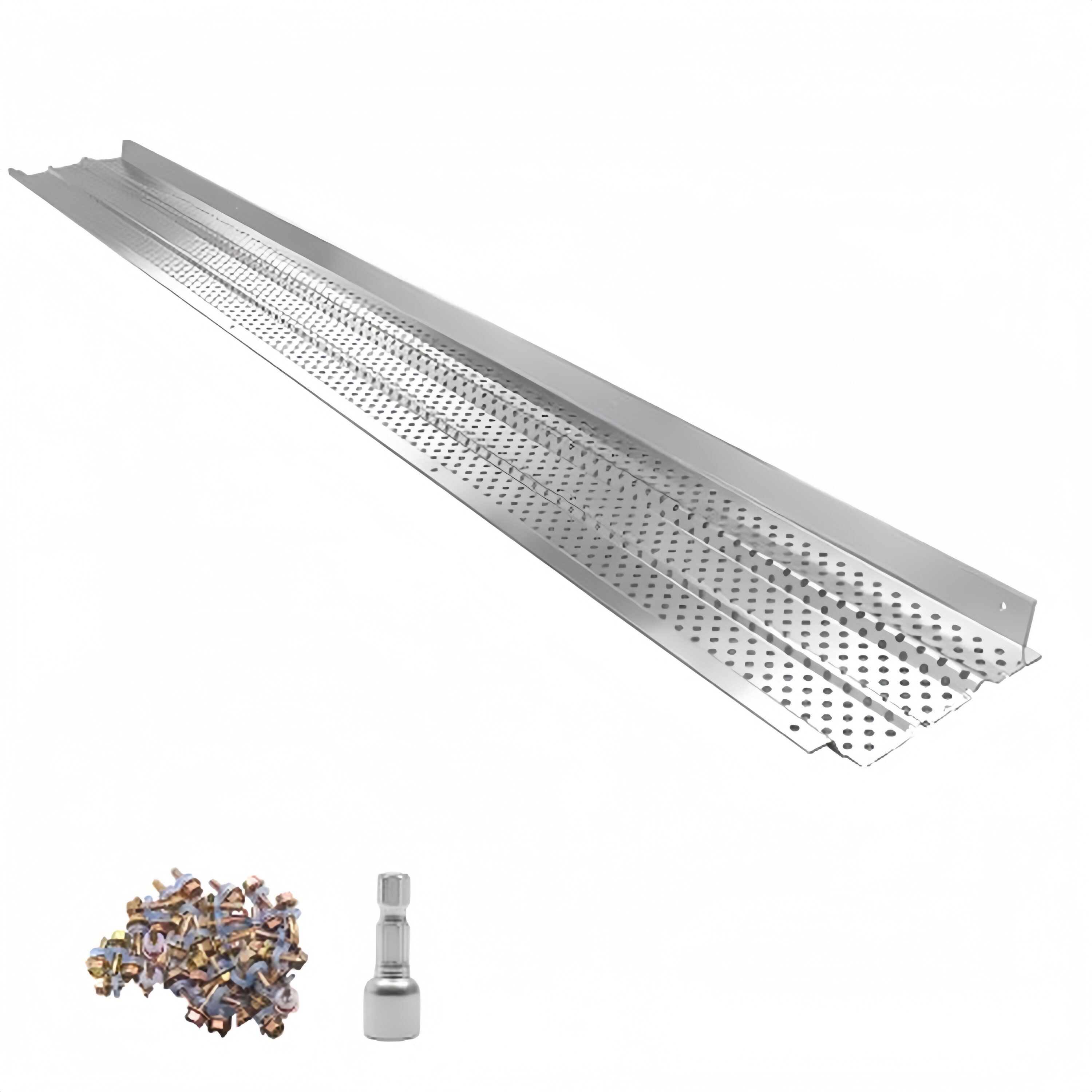 Numhew 32ft L 5in W 8-Piece 0.02in Thick Mill Finish Aluminum Gutter ...