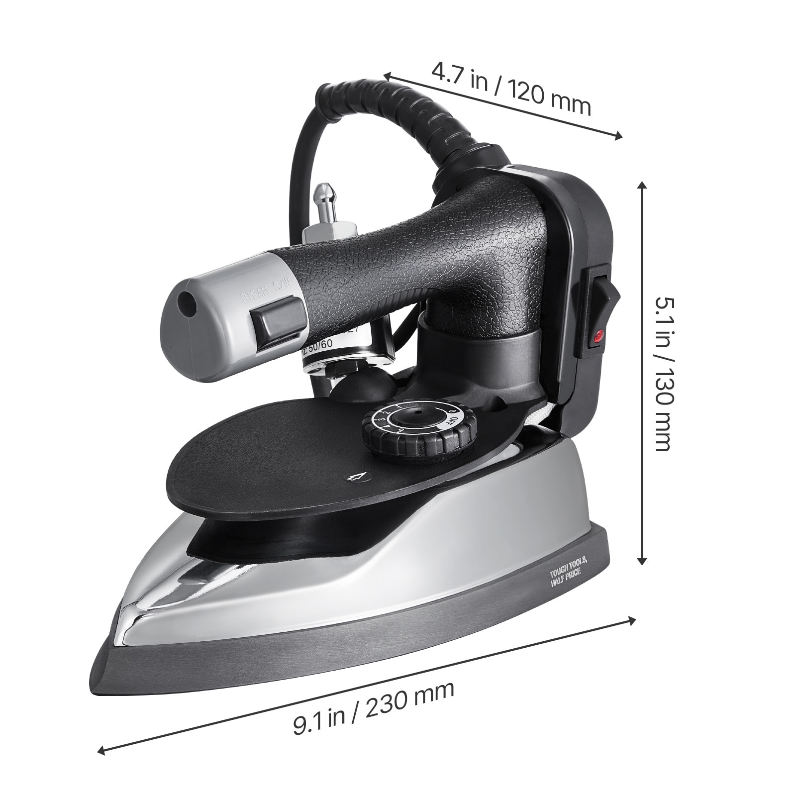 GIVIMO Gravity Feed Steam Iron 1000-W Industrial Steam Iron with 3.5-L ...
