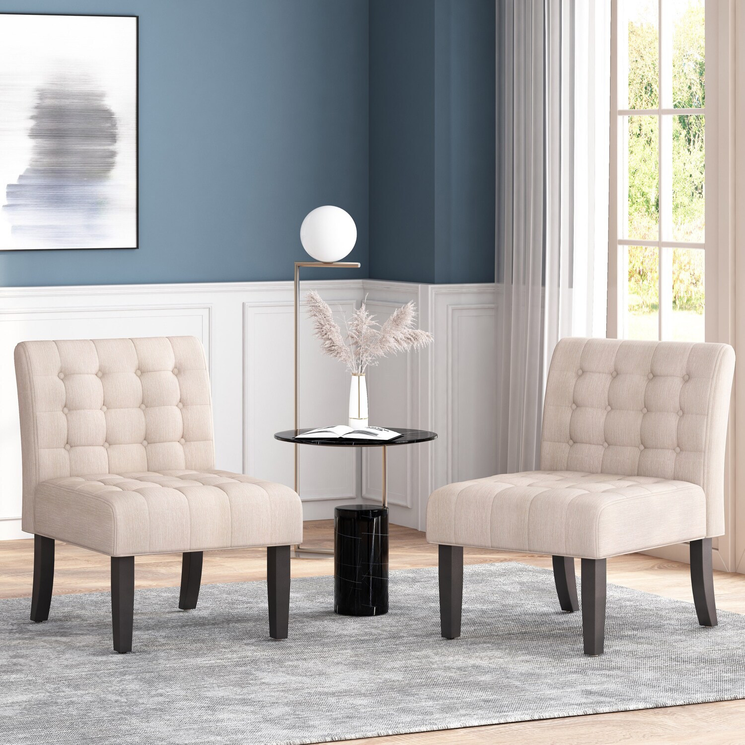 Streamdale Furniture Streamdale Classic Accent Chair Set with Button ...