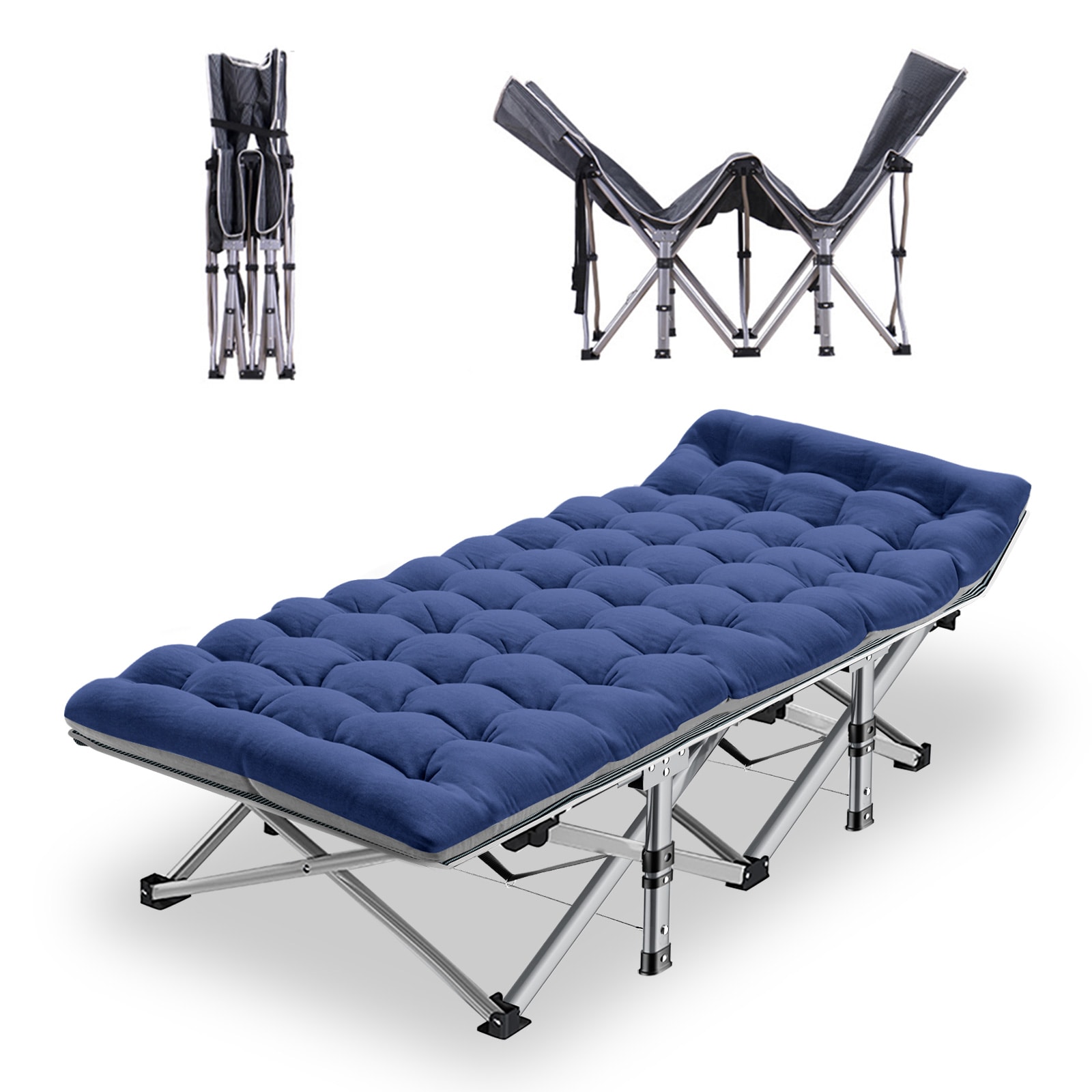 DOCRED 28 inch Extra Wide Portable Folding Camping Cot for Adult with ...