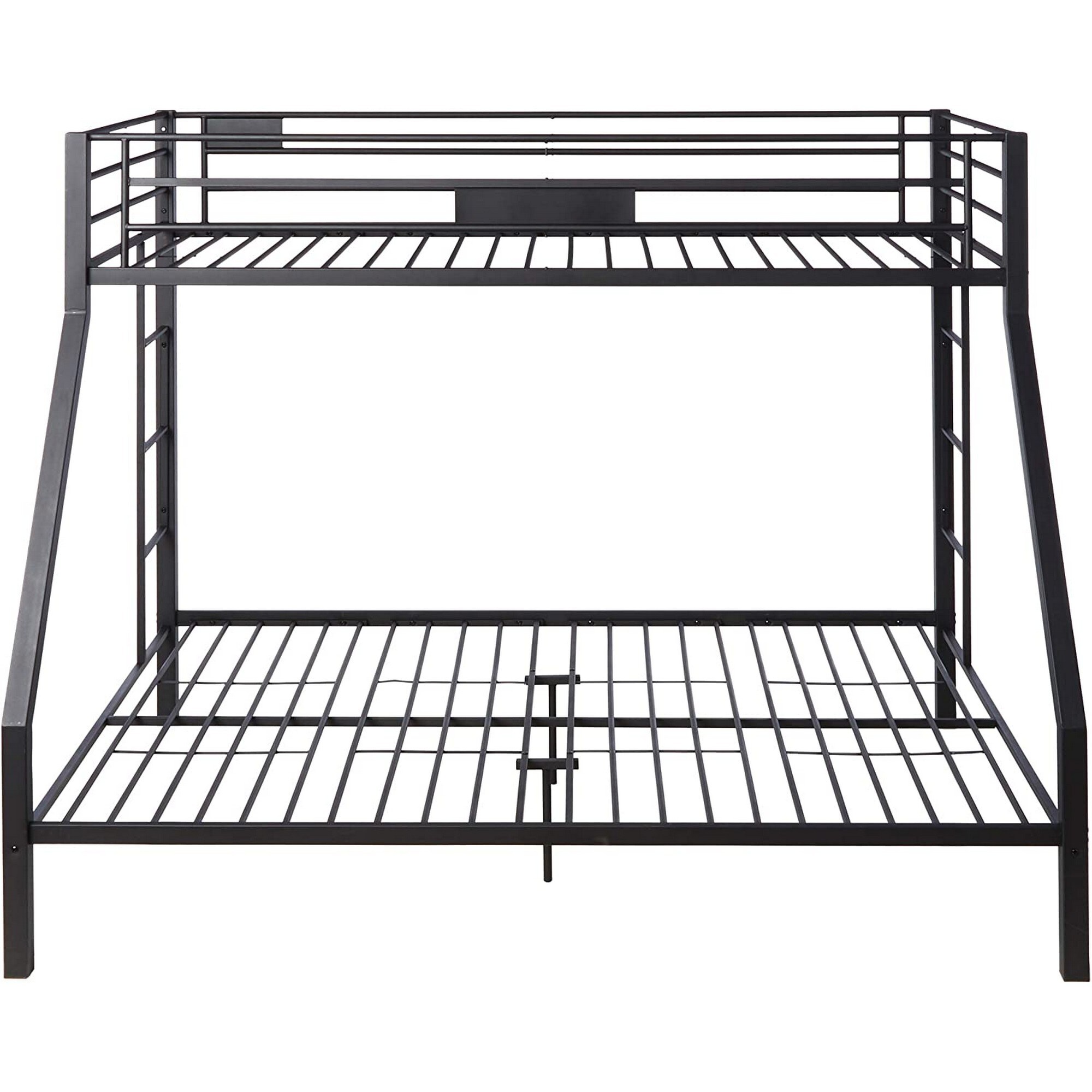 Benzara Black Sand Metal Twin XL/Queen Bunk Bed in the Bunk Beds ...