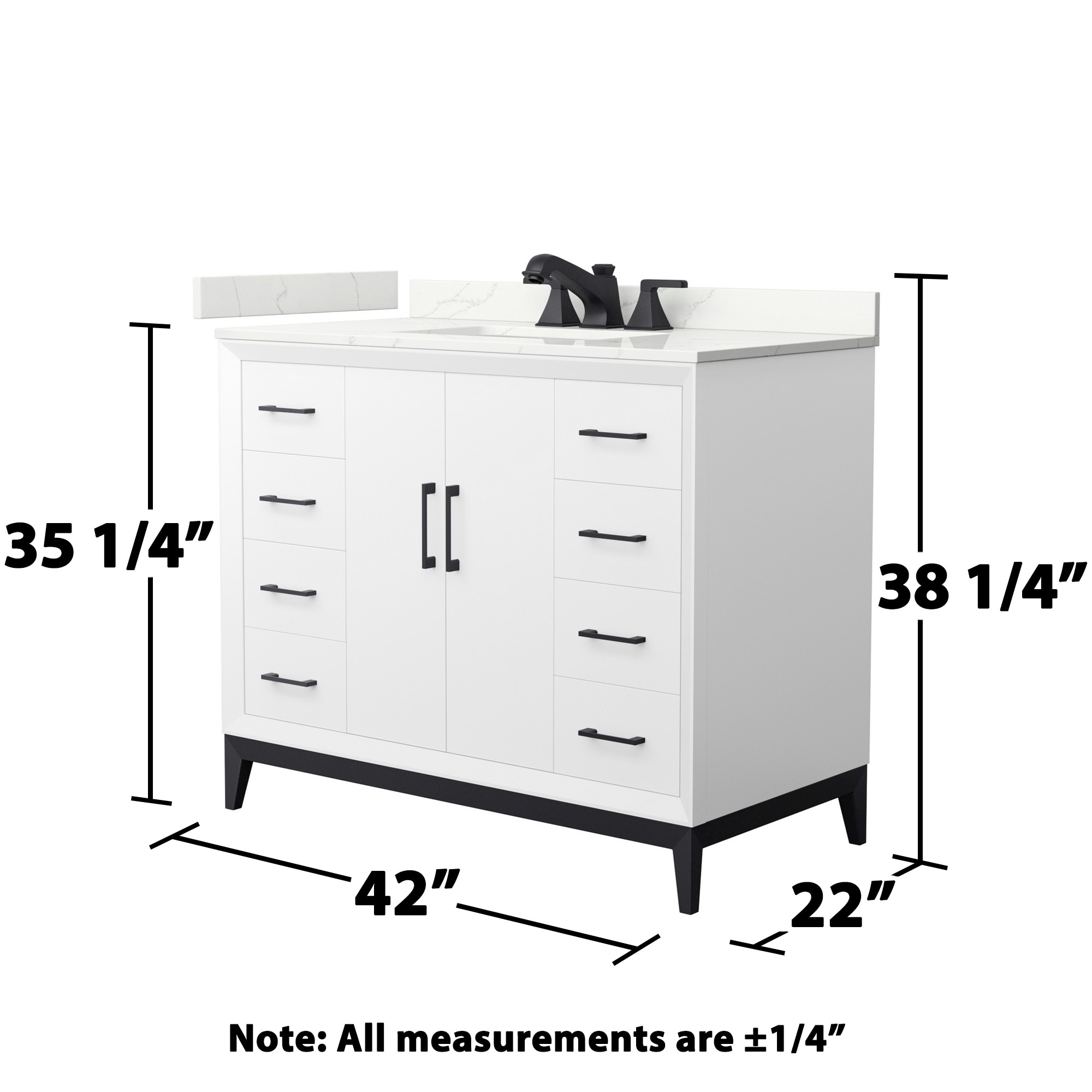 Wyndham Collection Amici 42-in White Undermount Single Sink Bathroom ...