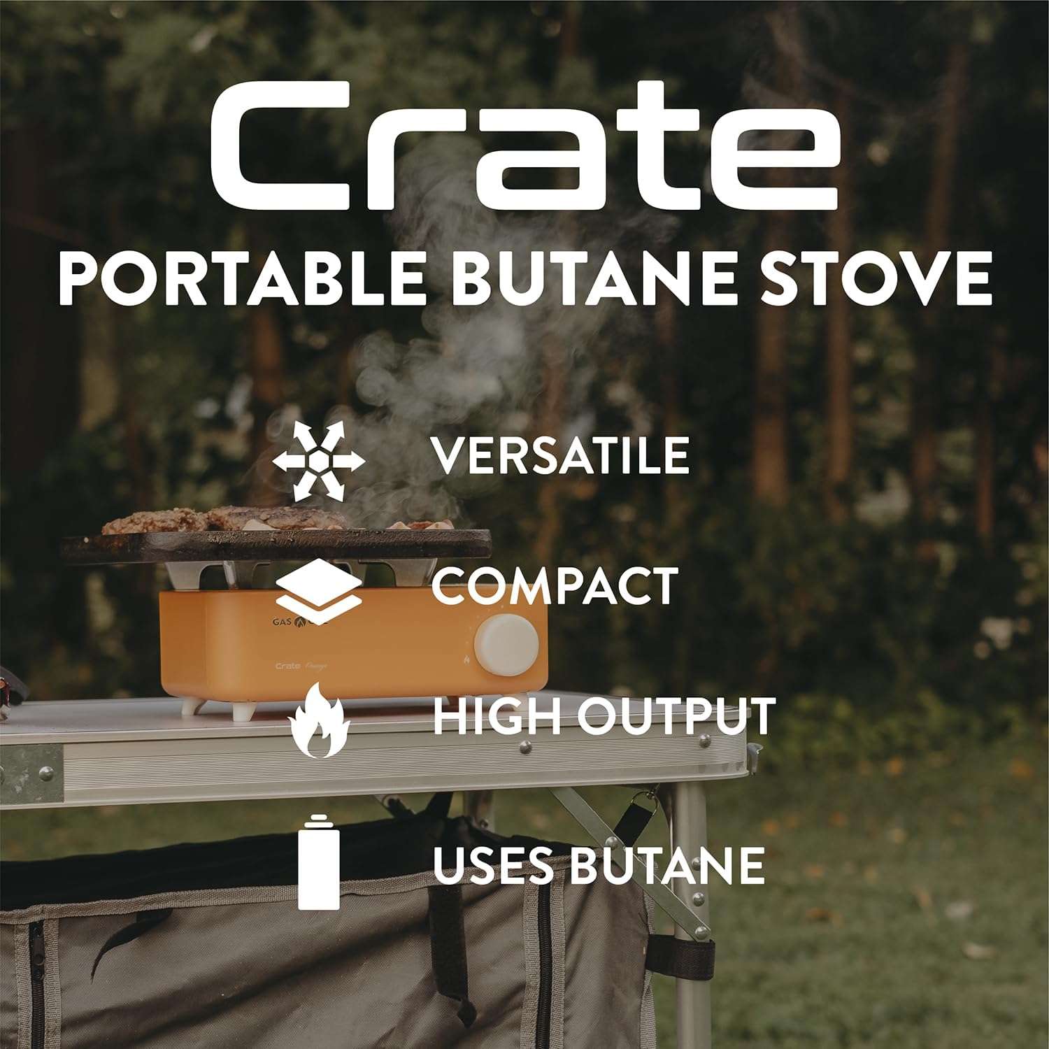 GasOne Crate Series Butane Fuel Camp Stove in Orange in the Outdoor ...