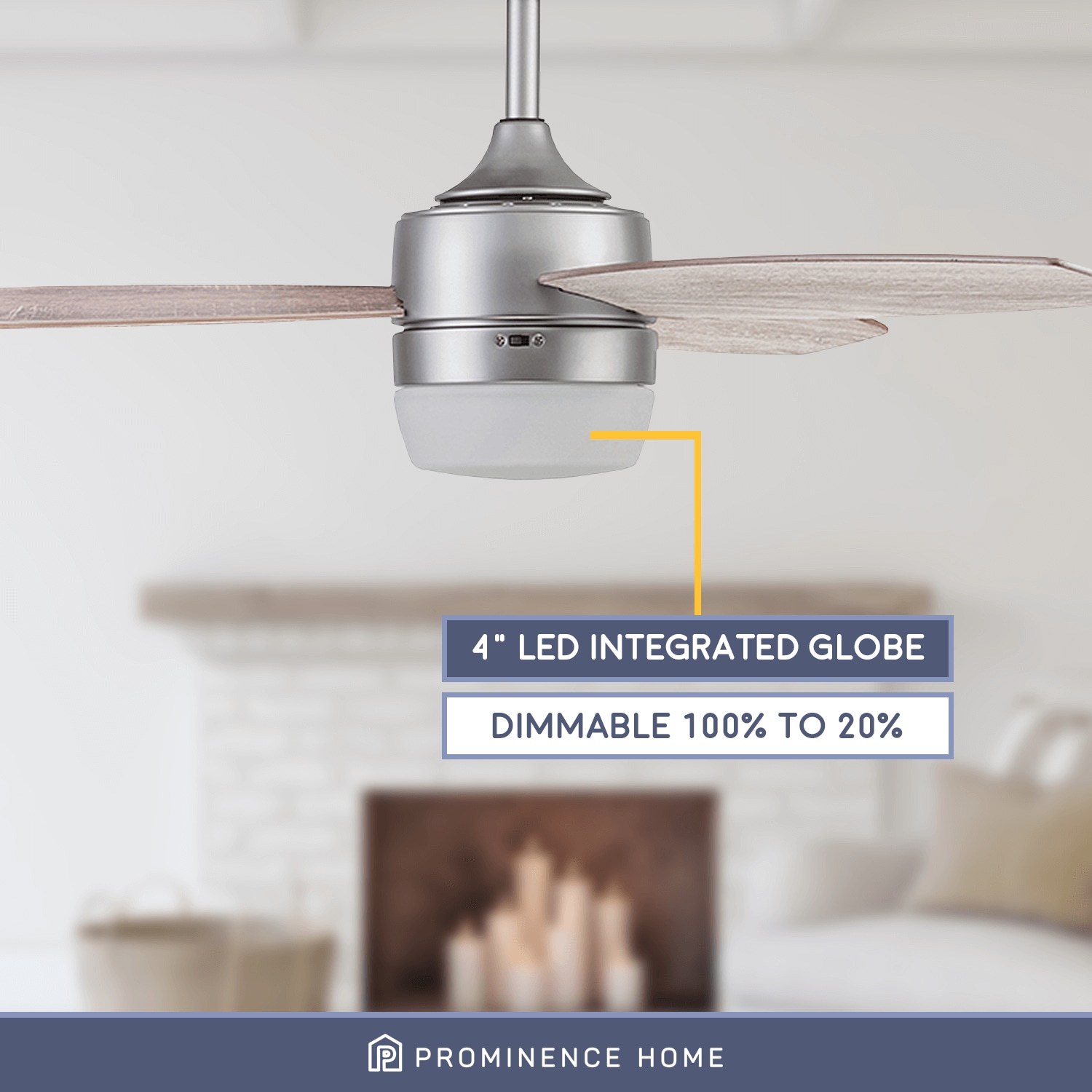 Prominence Home Enoki 52-in Pewter Indoor Ceiling Fan with Light and ...