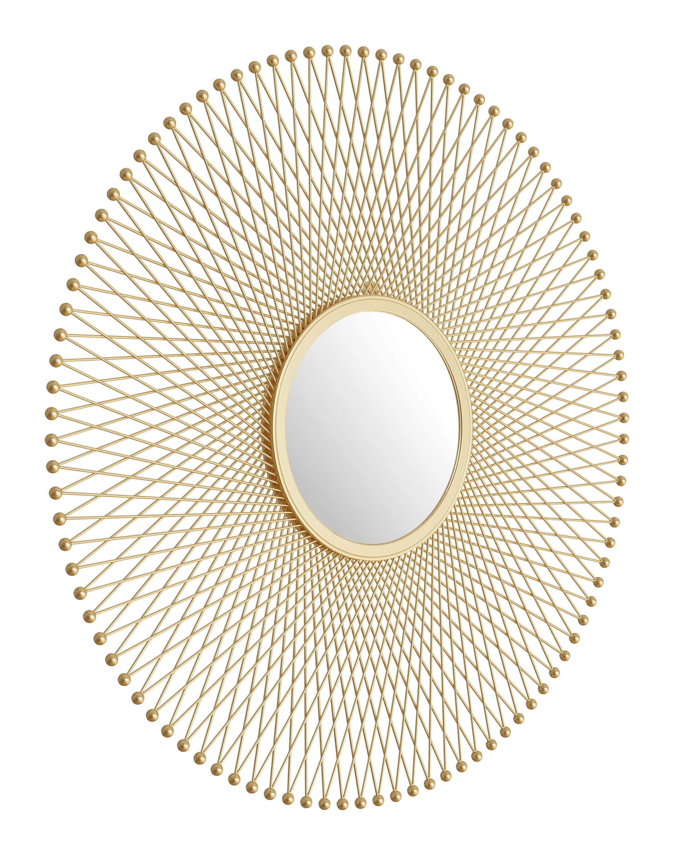 Zuo Modern Glow Round Mirror Glam Iron in the Mirrors department at ...