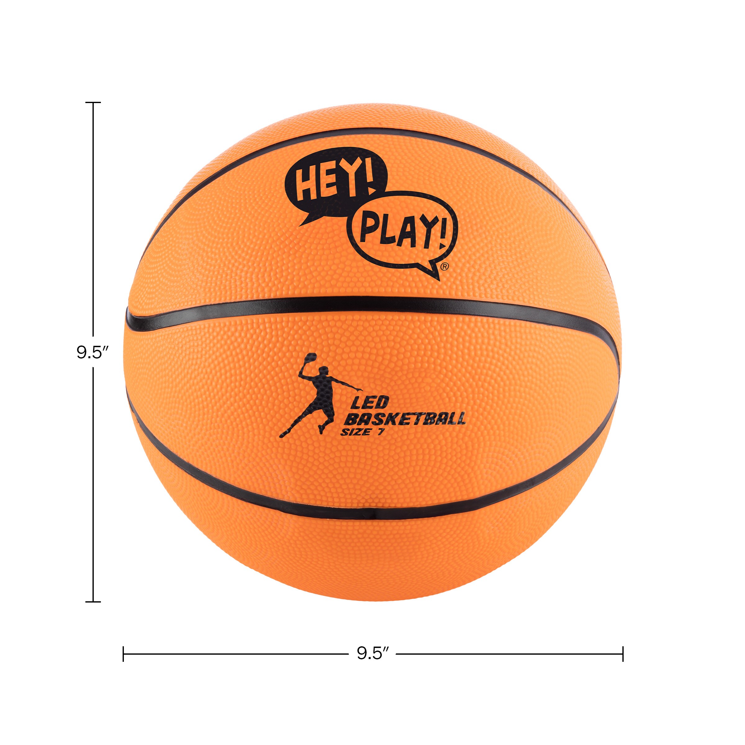 Hey! Play! Hey Play Indoor or Outdoor Light Up Basketball - LED Glow ...