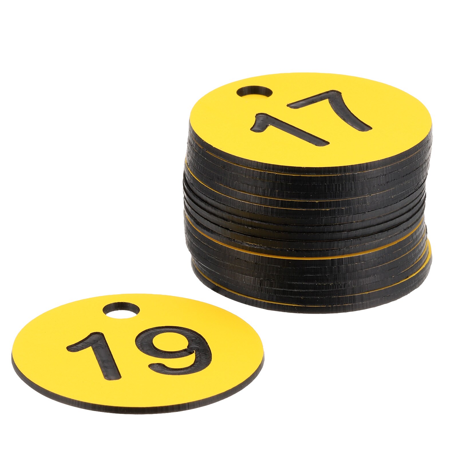 Unique Bargains Number Key Tags 1-20 20pcs 35mm Round Number Tags ...