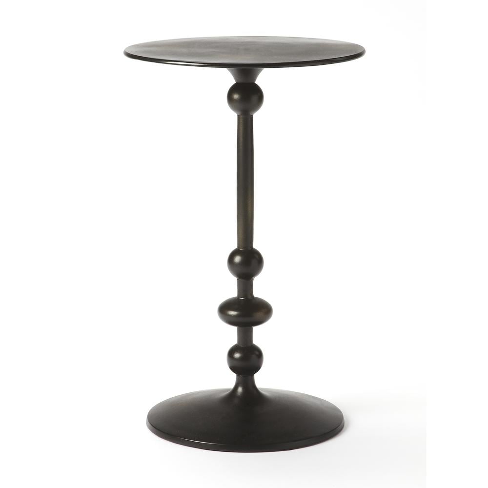 Butler Specialty Zora Pedestal Side Table Black in the End Tables ...