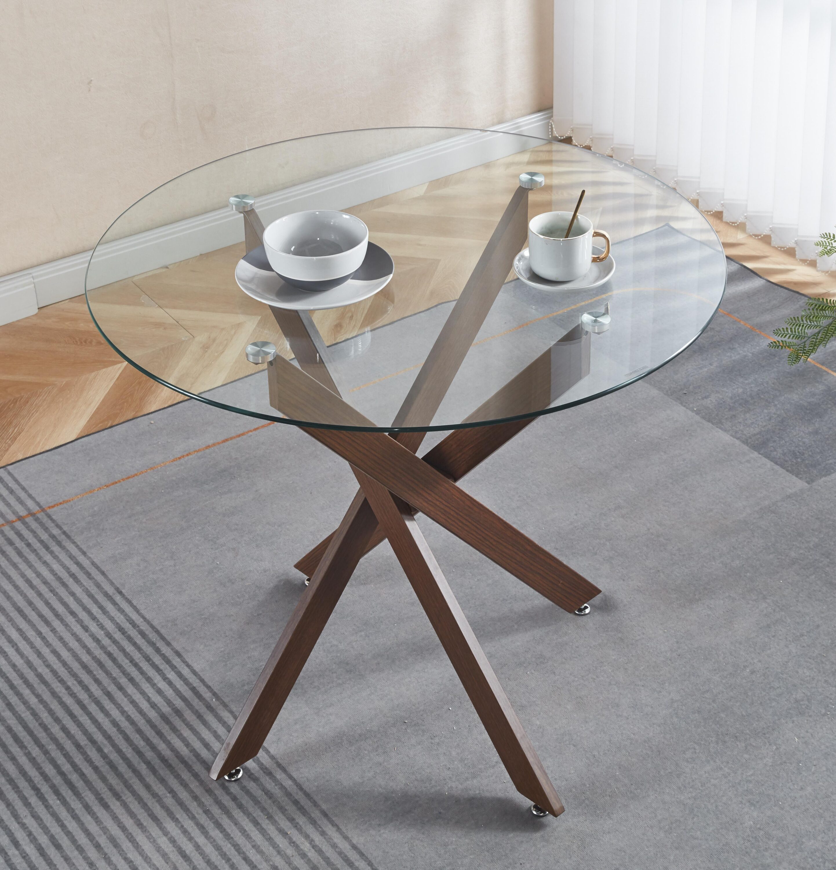 GDFStudio Willowridge Modern Contemporary Space-Saving 35.4 in. Metal ...