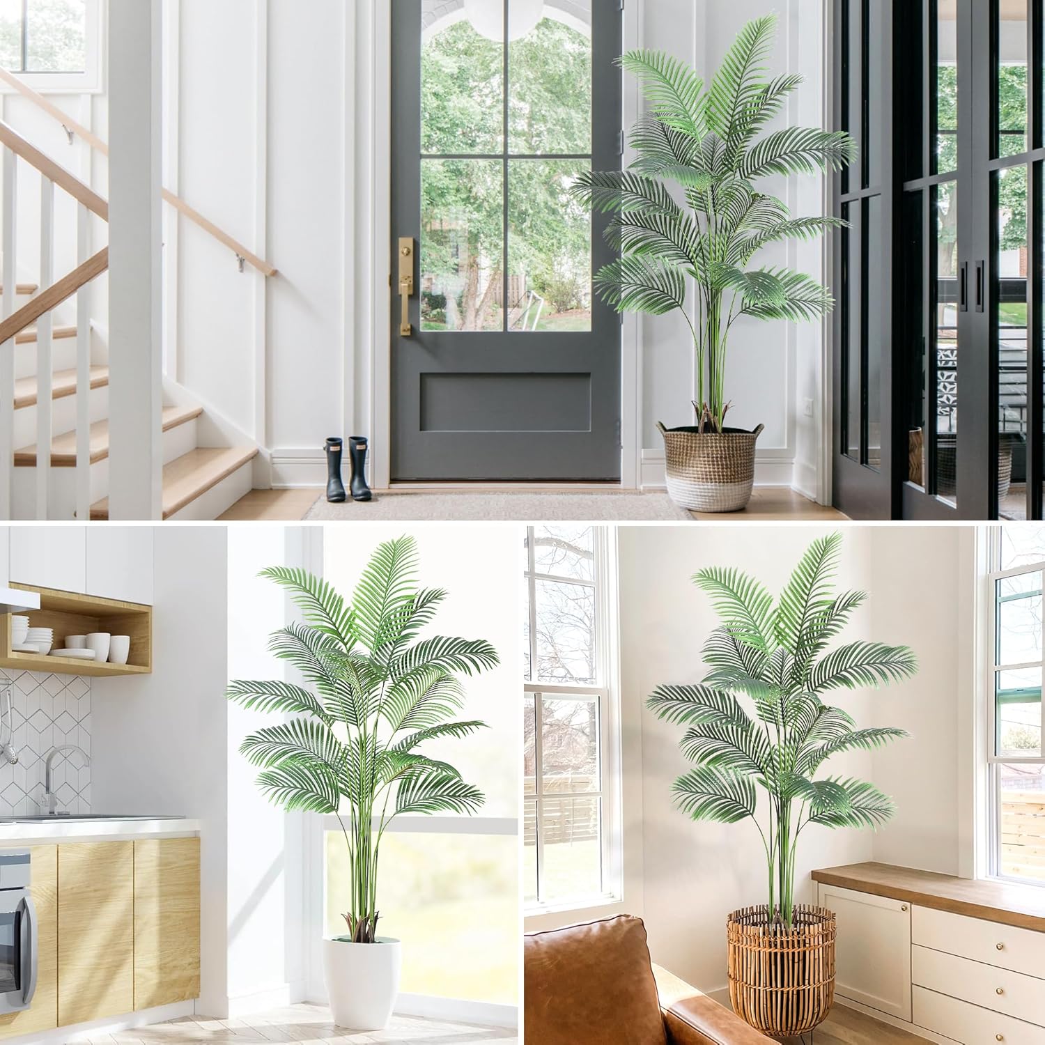 GarveeLife 7FT Artificial Areca Palm Tree 15Trunks Pot Indoor Outdoor ...