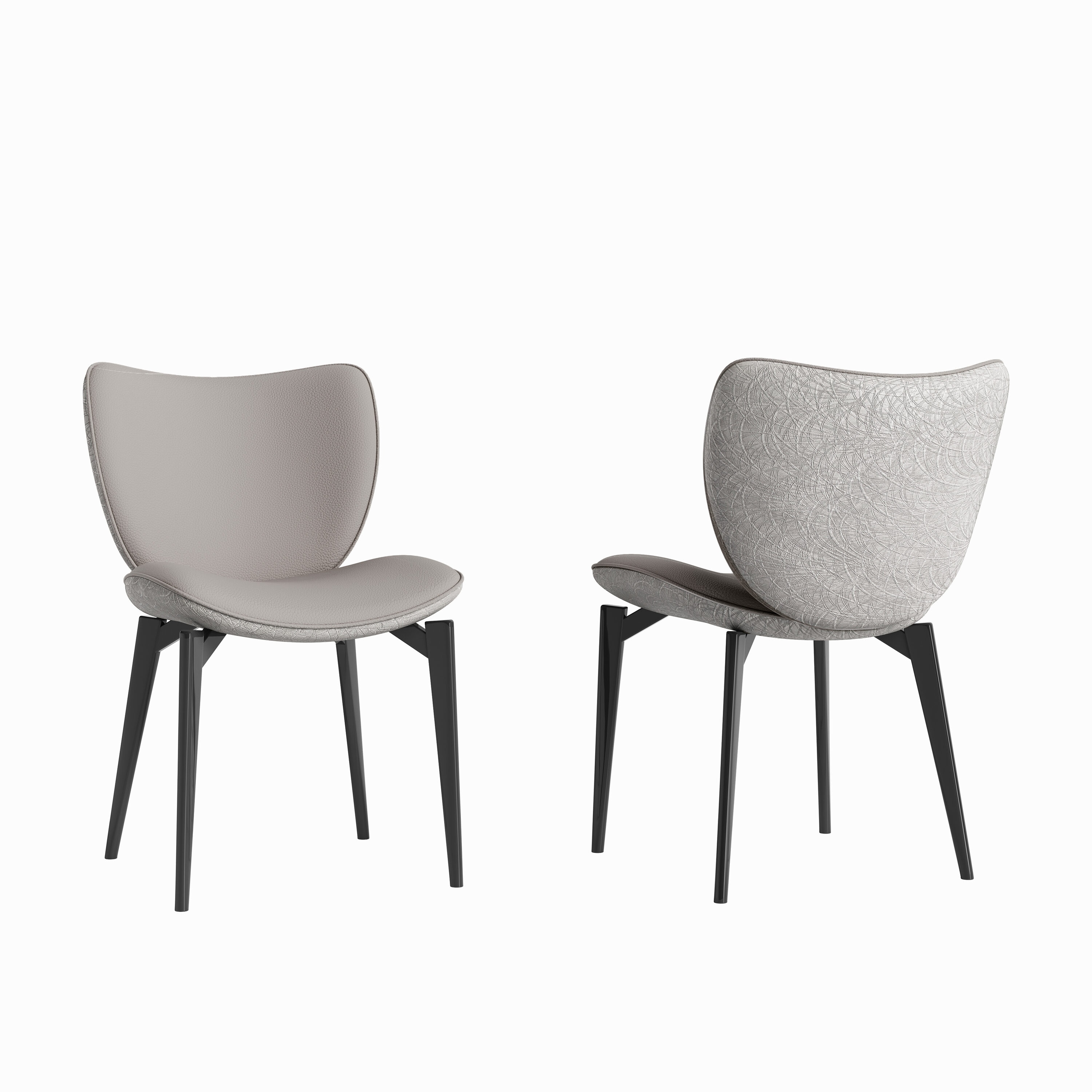 LOVMOR Dining Chairs Set of 2 Modern Design Home Chairs PU Leather ...