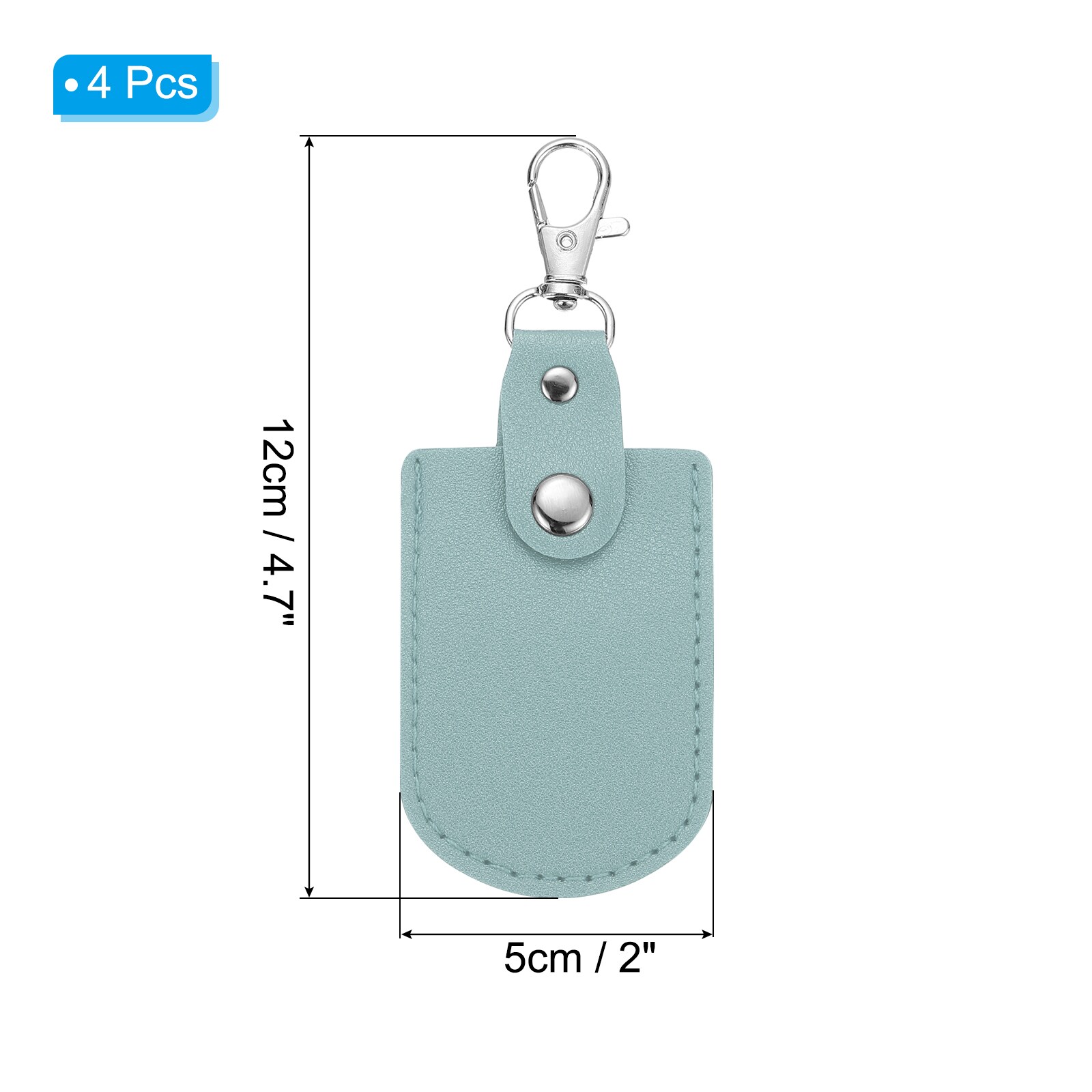 PATIKIL Leather Key Fob 4pcs Leather Key Fobs with Key Rings DIY ...