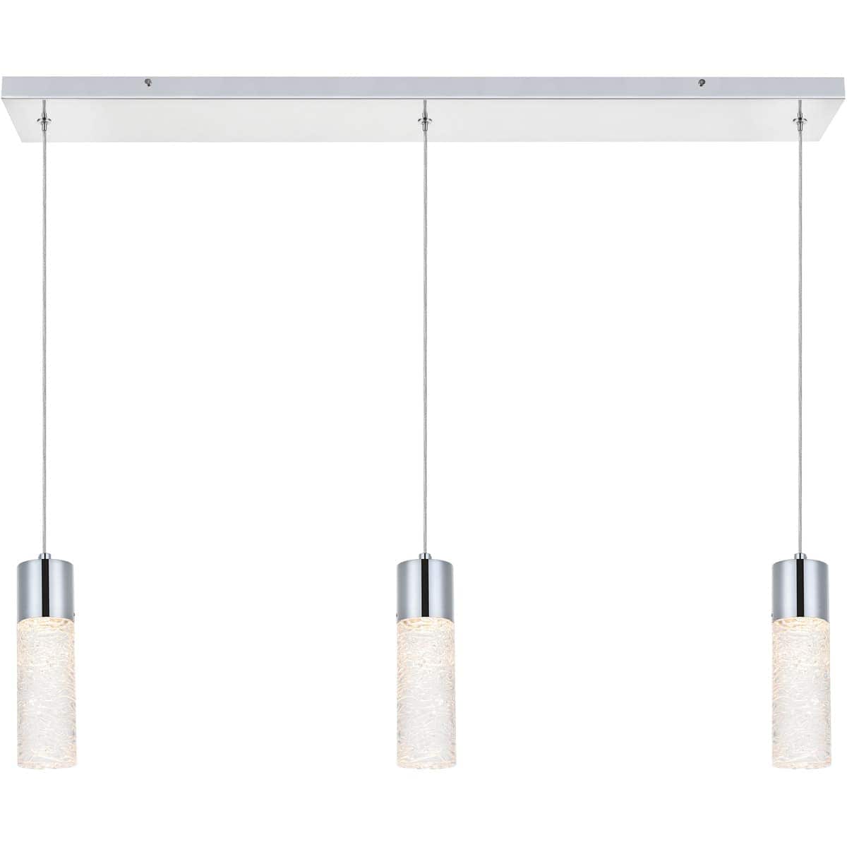 Elegant Lighting 5200D36C Constellation LED 36 inch Chrome Pendant ...