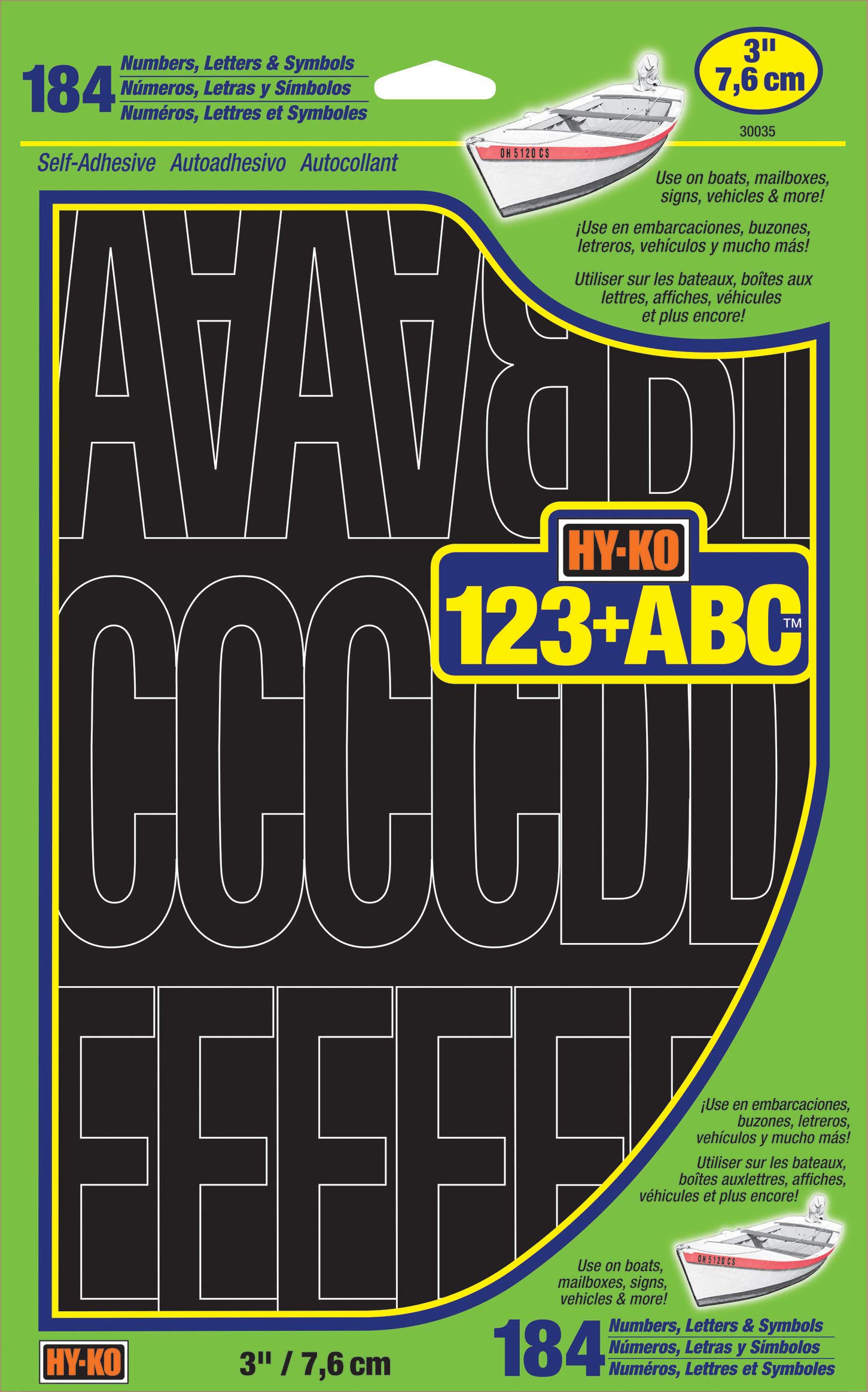 HY-C Hy-Ko Vinyl Letters And Numbers Self Adhesive 3 In. in the House ...