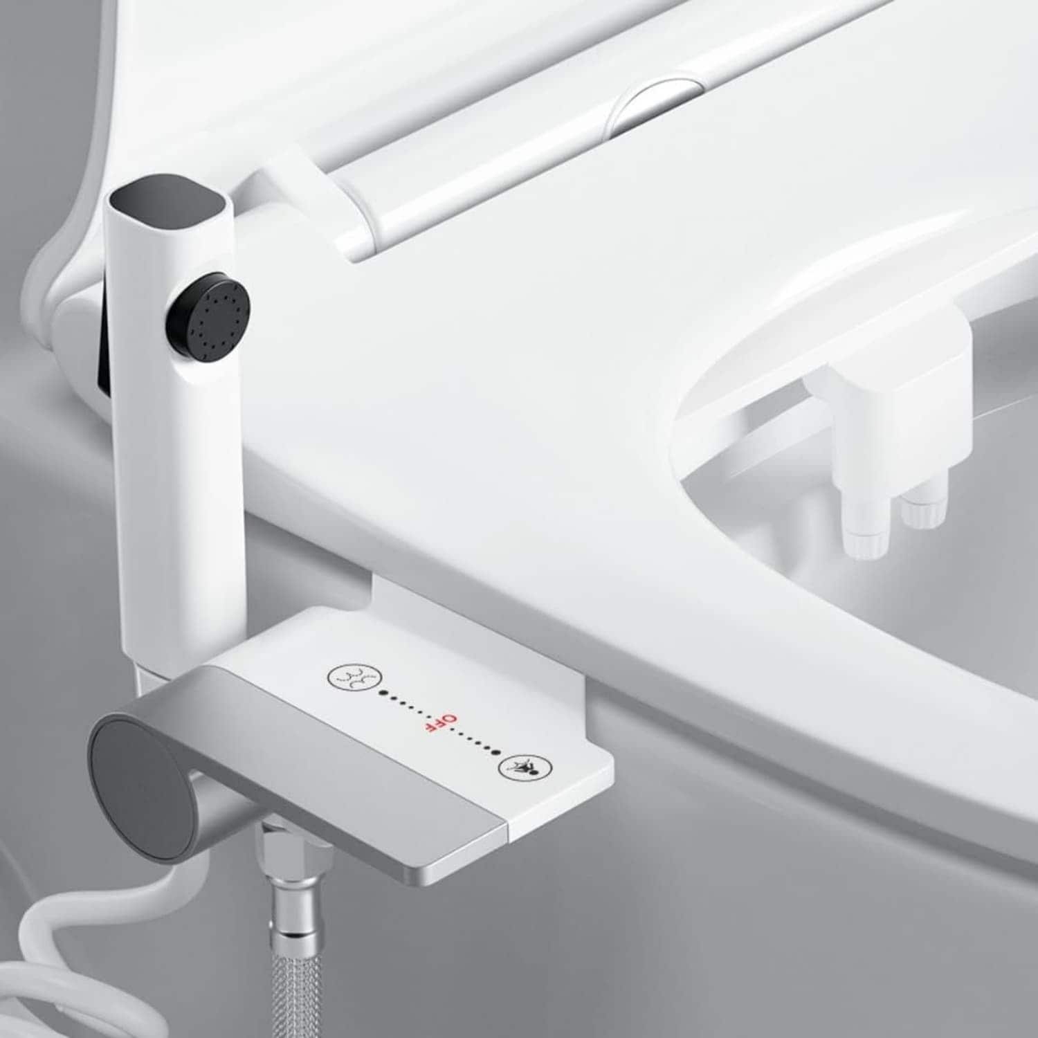 OGETFUUR White Handheld Bidet Sprayer for Toilet with Adjustable Water ...