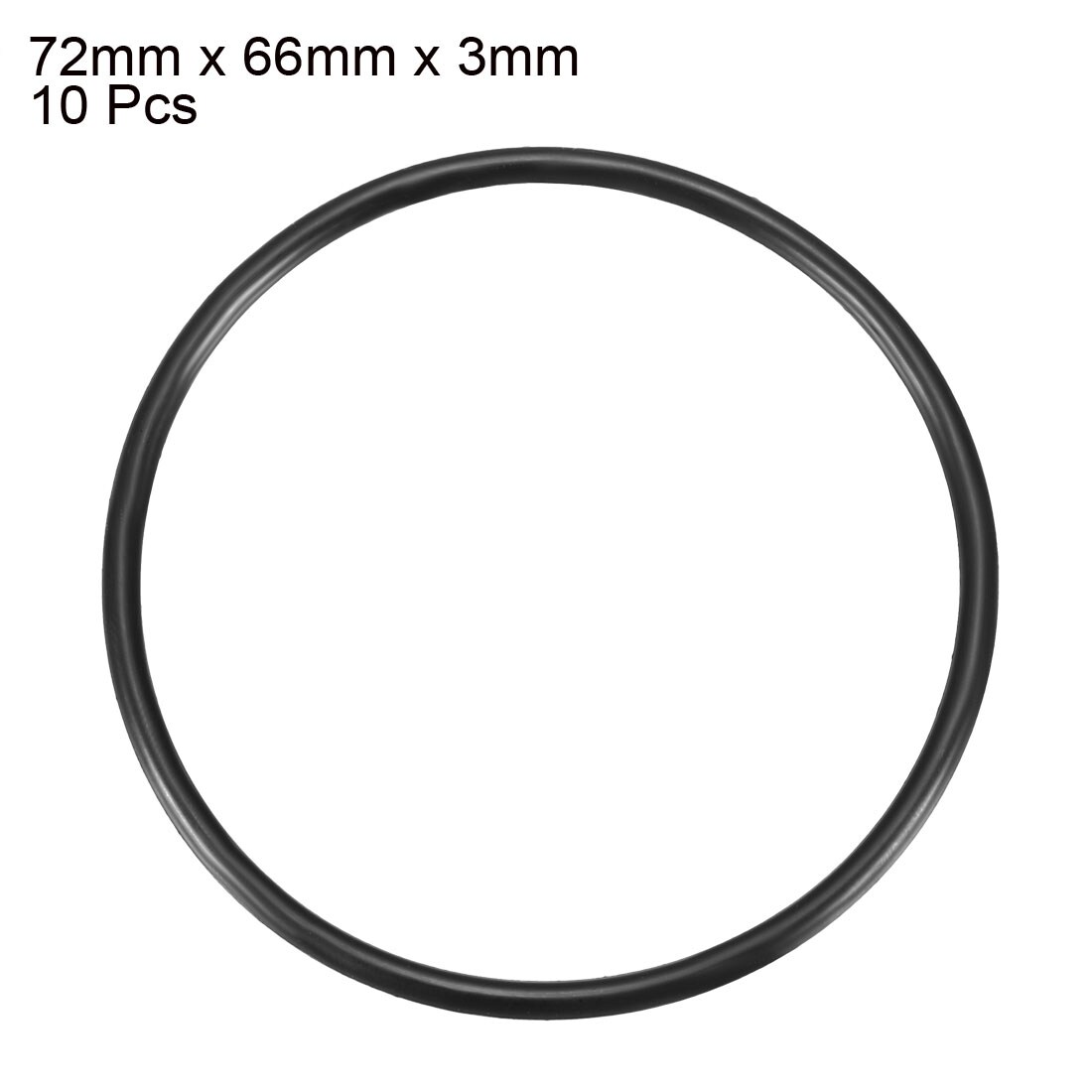 Unique Bargains Nitrile Rubber O-Rings 72mm OD 66mm ID 3mm Width Metric ...