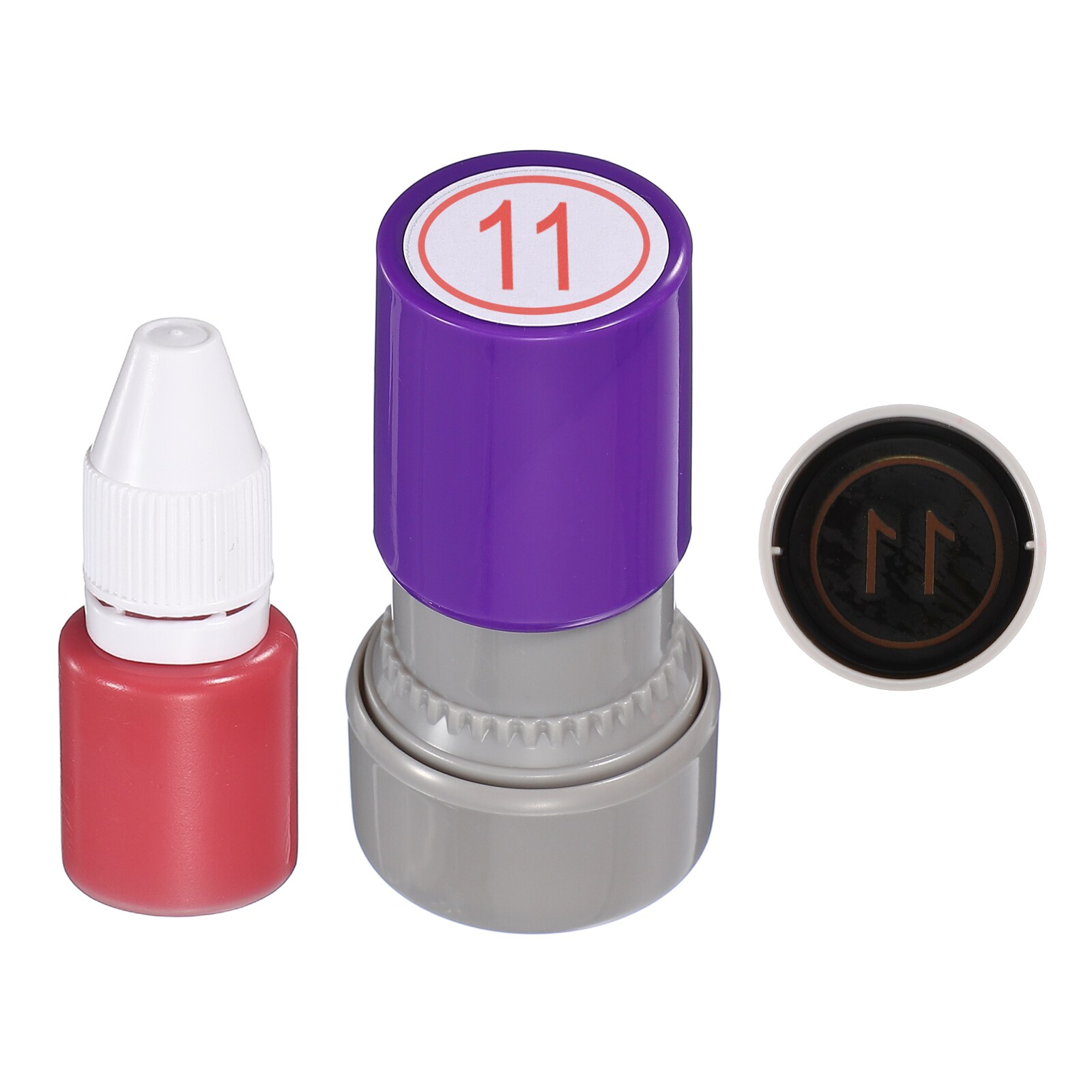 Unique Bargains Self Inking Number Stamps 20mm Numeral with Ring 11 ...