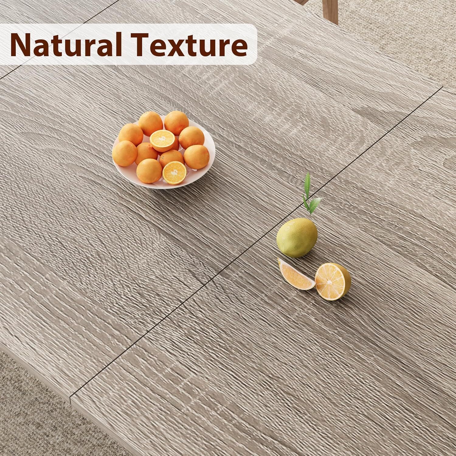 Garvee 78In Long Rectangle Dining Table for 68 People Industrial Wood ...
