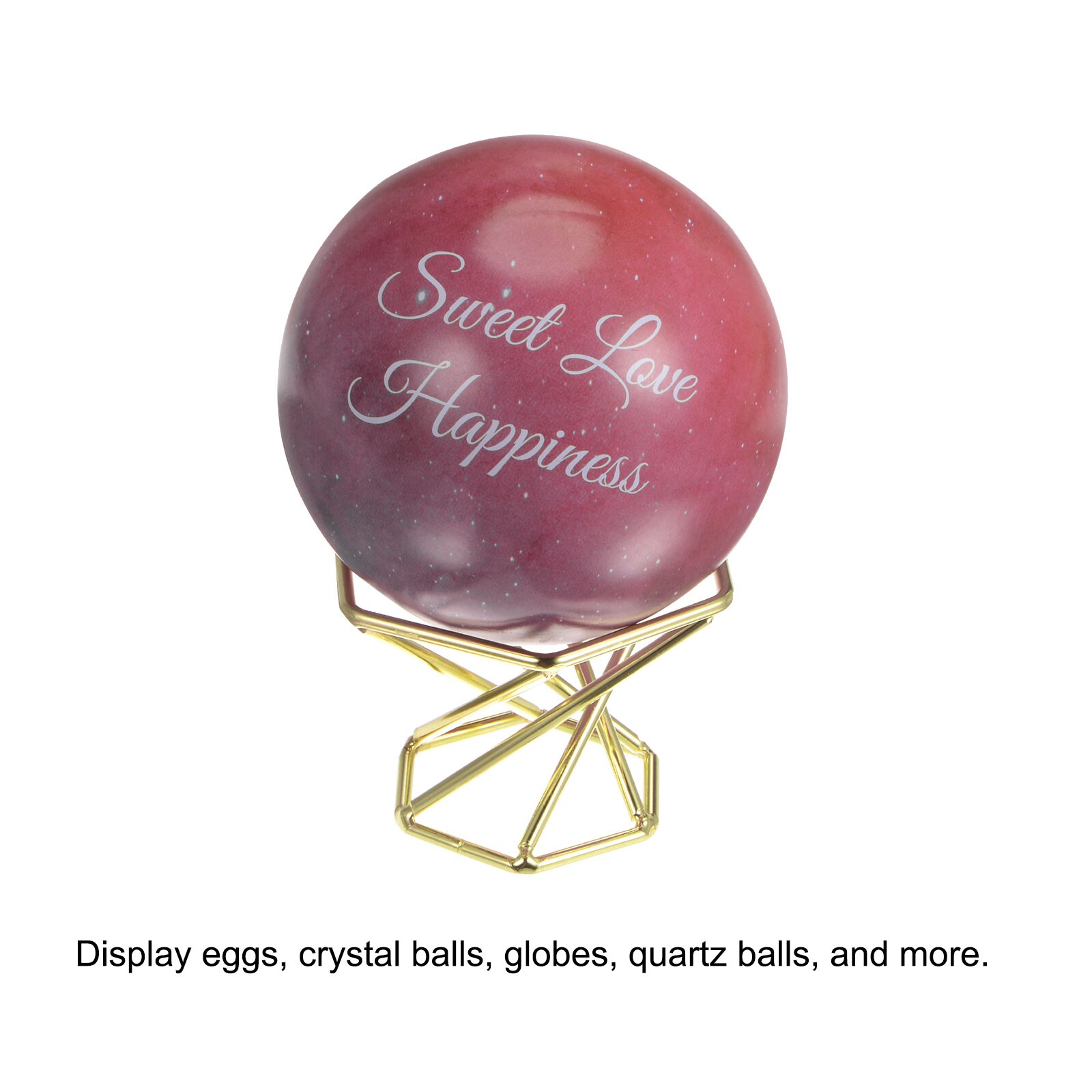 Unique Bargains Crystal Ball Hexagonal Display Stand1.3 Inch Diameter ...