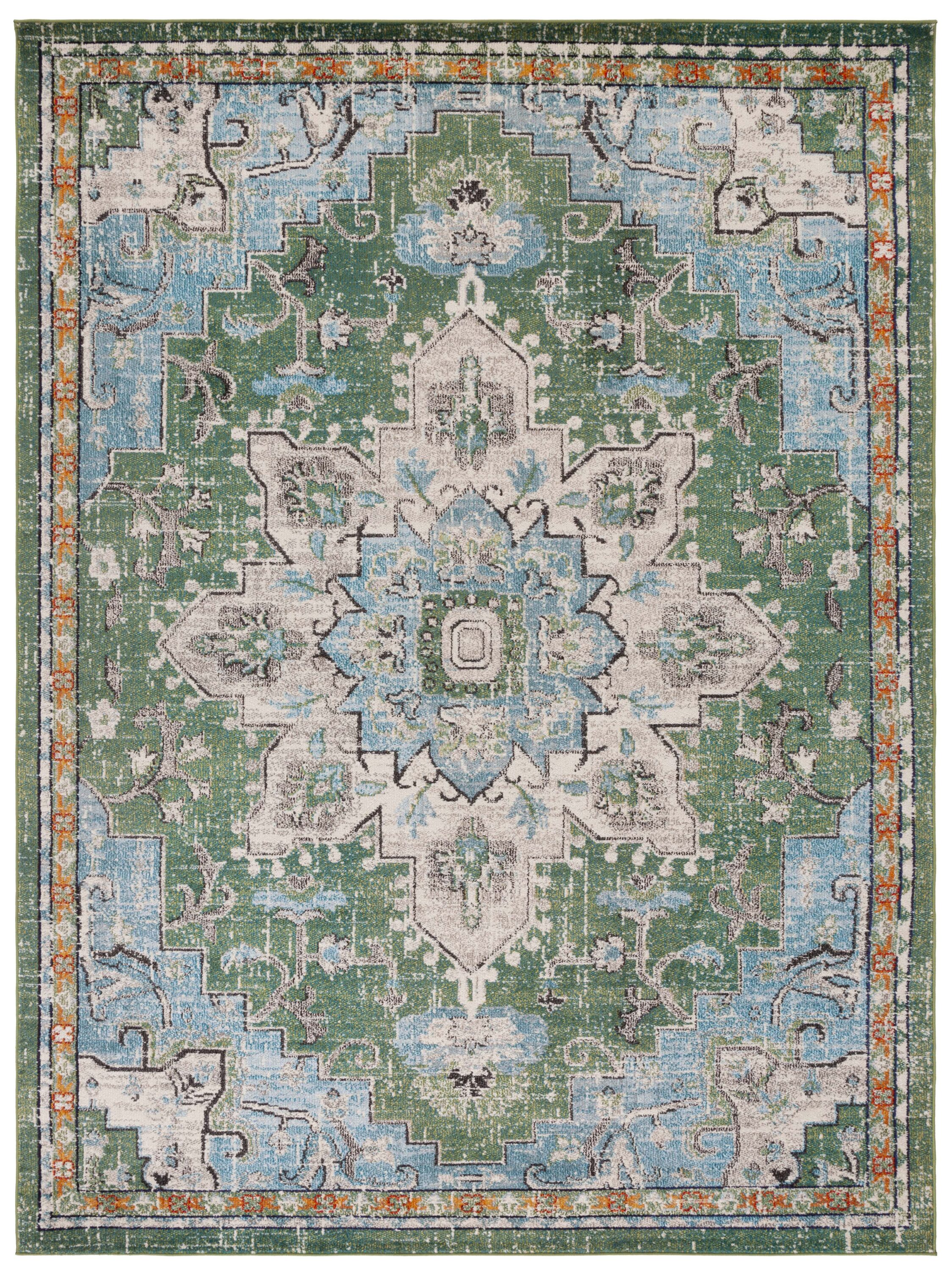 Safavieh Madison 473Y Green / Turquoise Bohemian Large Rectangle 10ft x ...