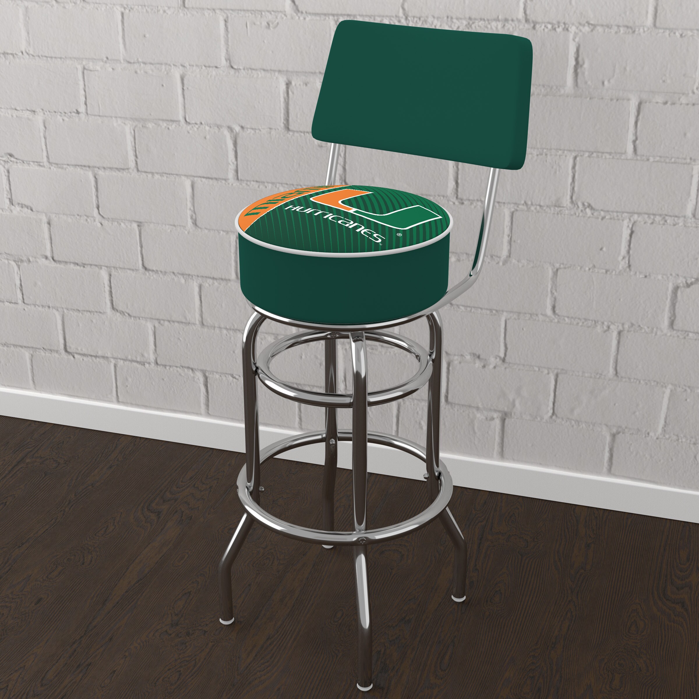 Trademark Gameroom Green 5-in H Bar height (28-in to 33-in) Round Seat ...